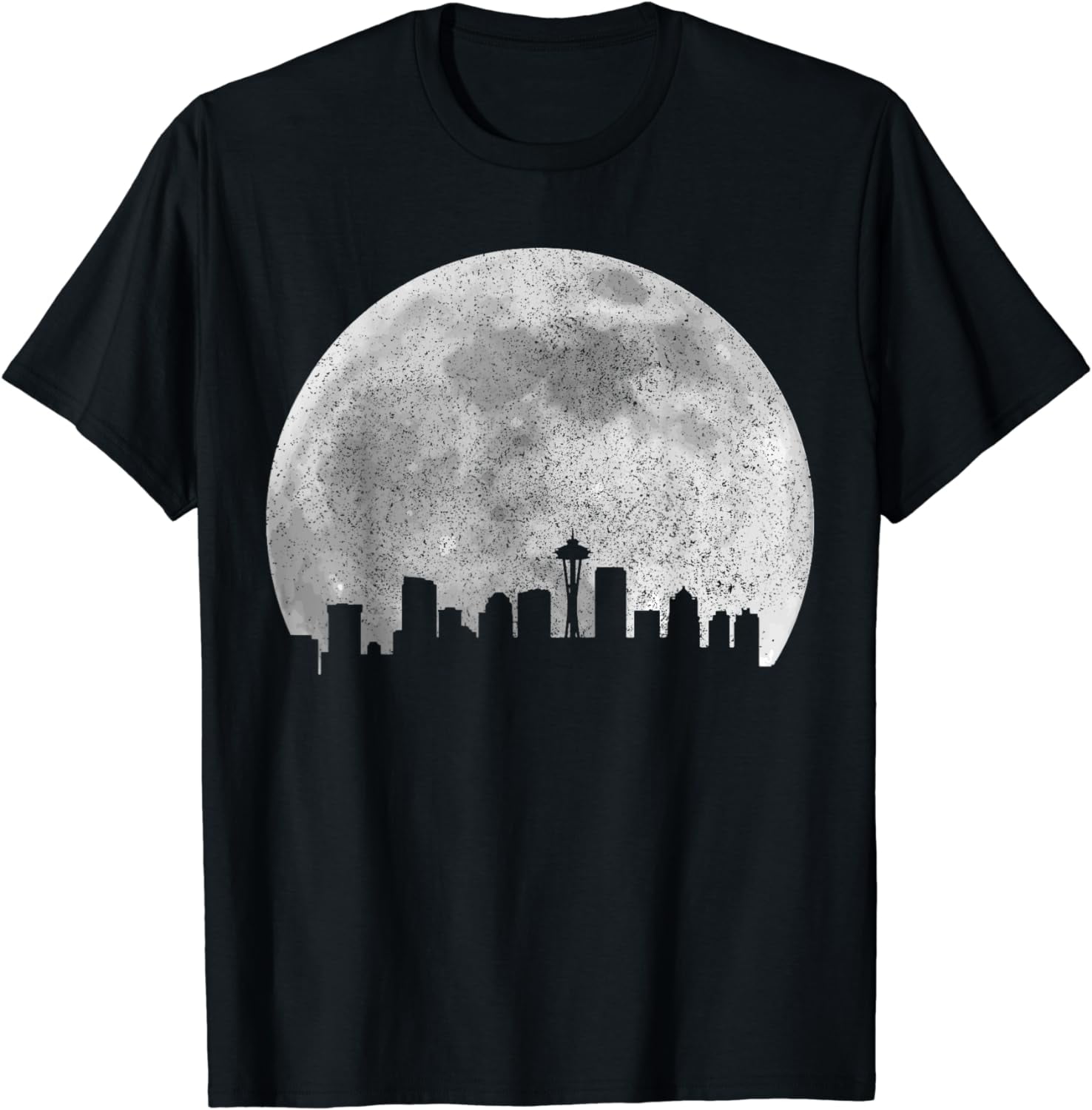 Seattle Washington Skyline Moon Pride Vintage Seattle T-Shirt - Walmart.com