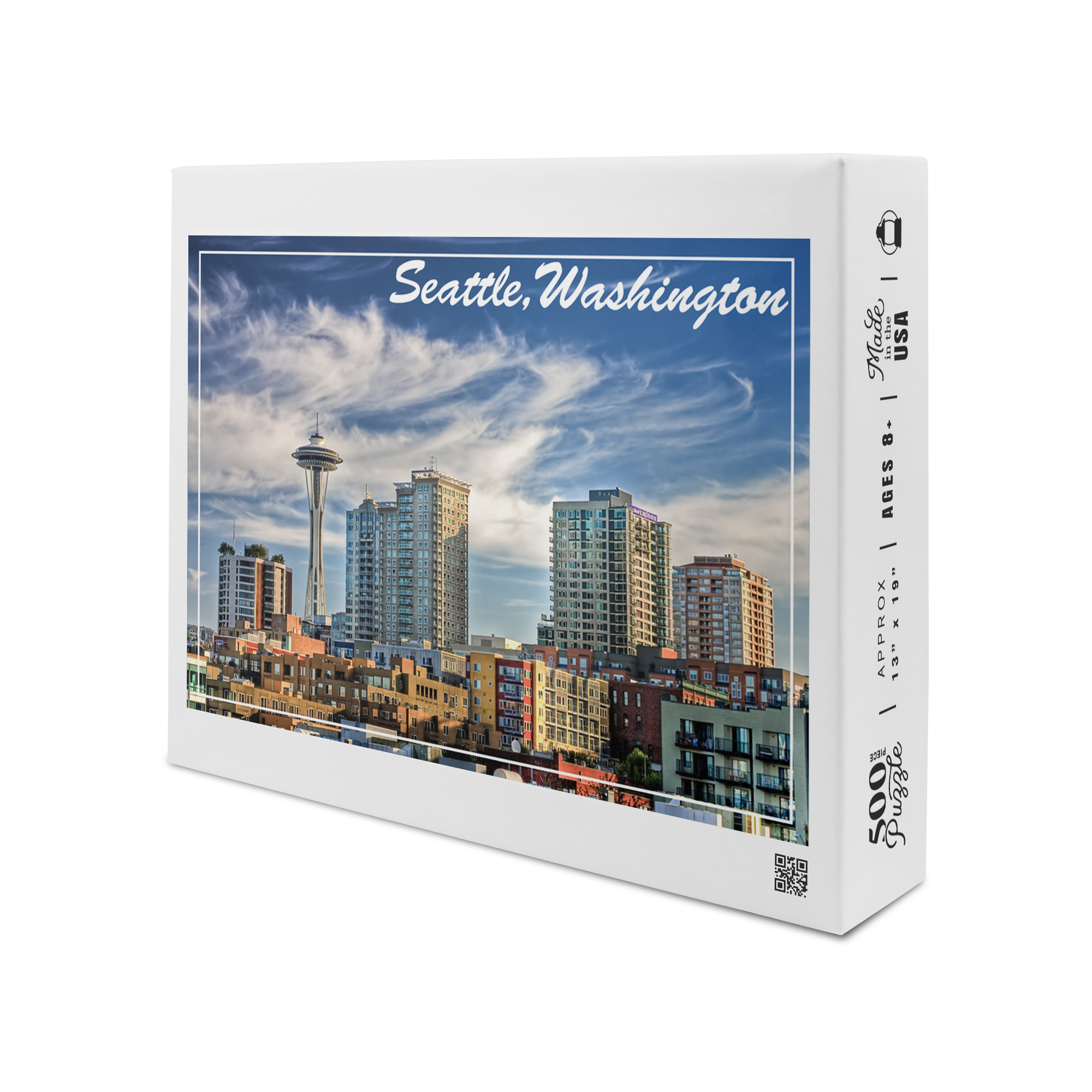 Seattle Washington Skyline And Space Needle 19x27 Inches Premium