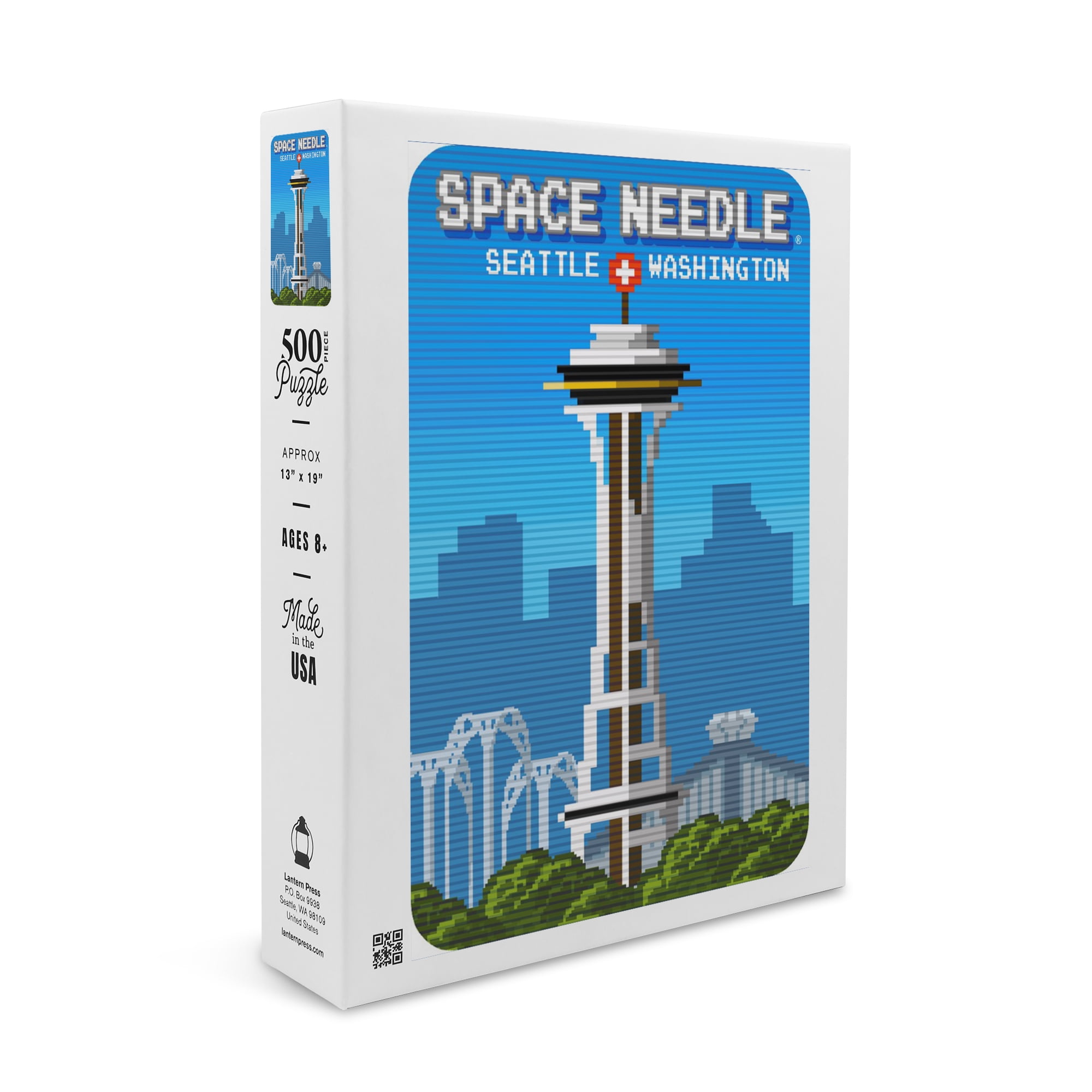 Seattle, Washington, Space Needle, 8-Bit Retro Video Game (19x27 inches ...