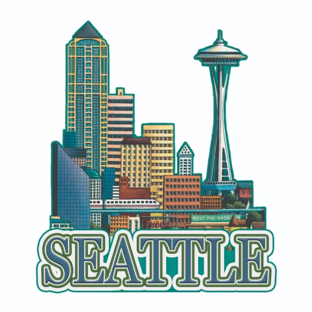 Seattle Washington Sticker Phone Decal Water Bottle Stickers Car Decals ...