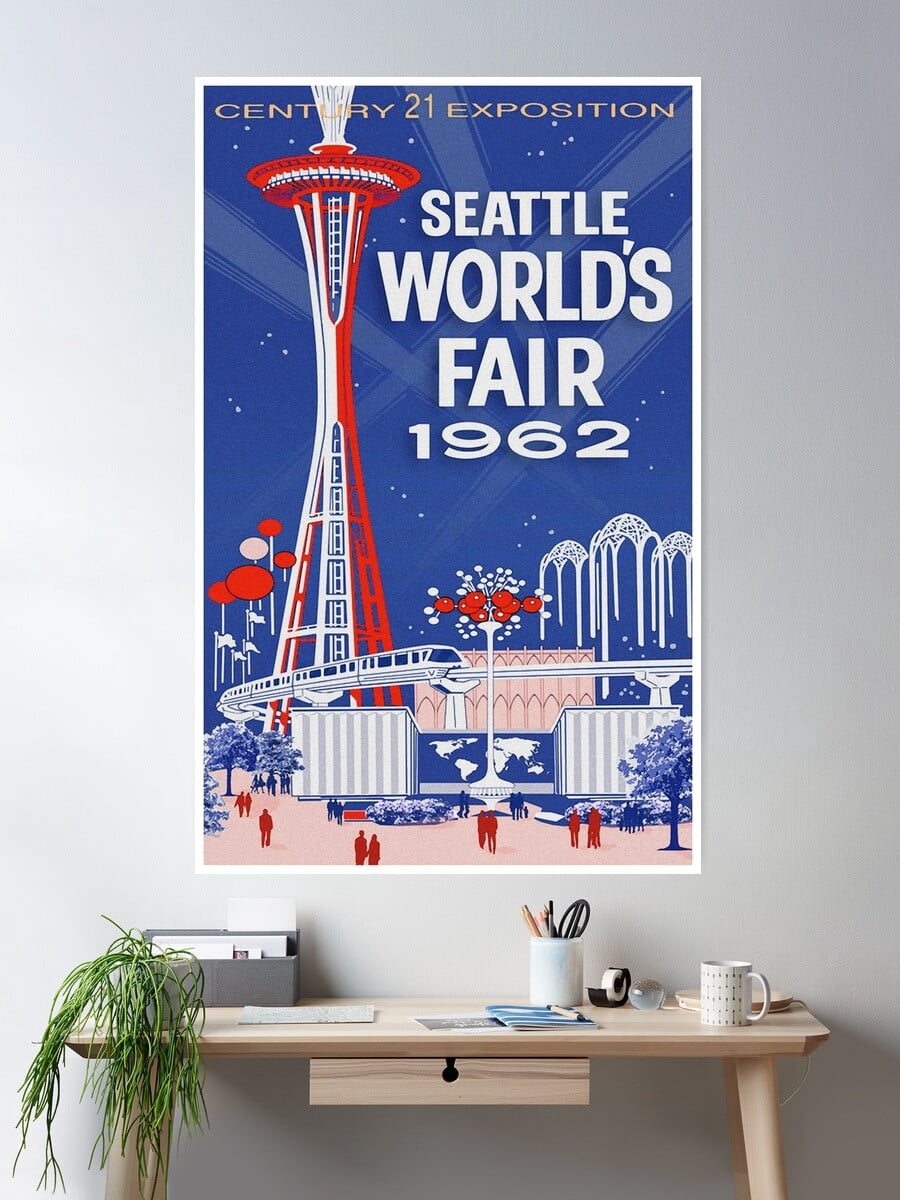 Seattle Washington World'S Fair Vintage Retro Travel Poster Poster Wall ...