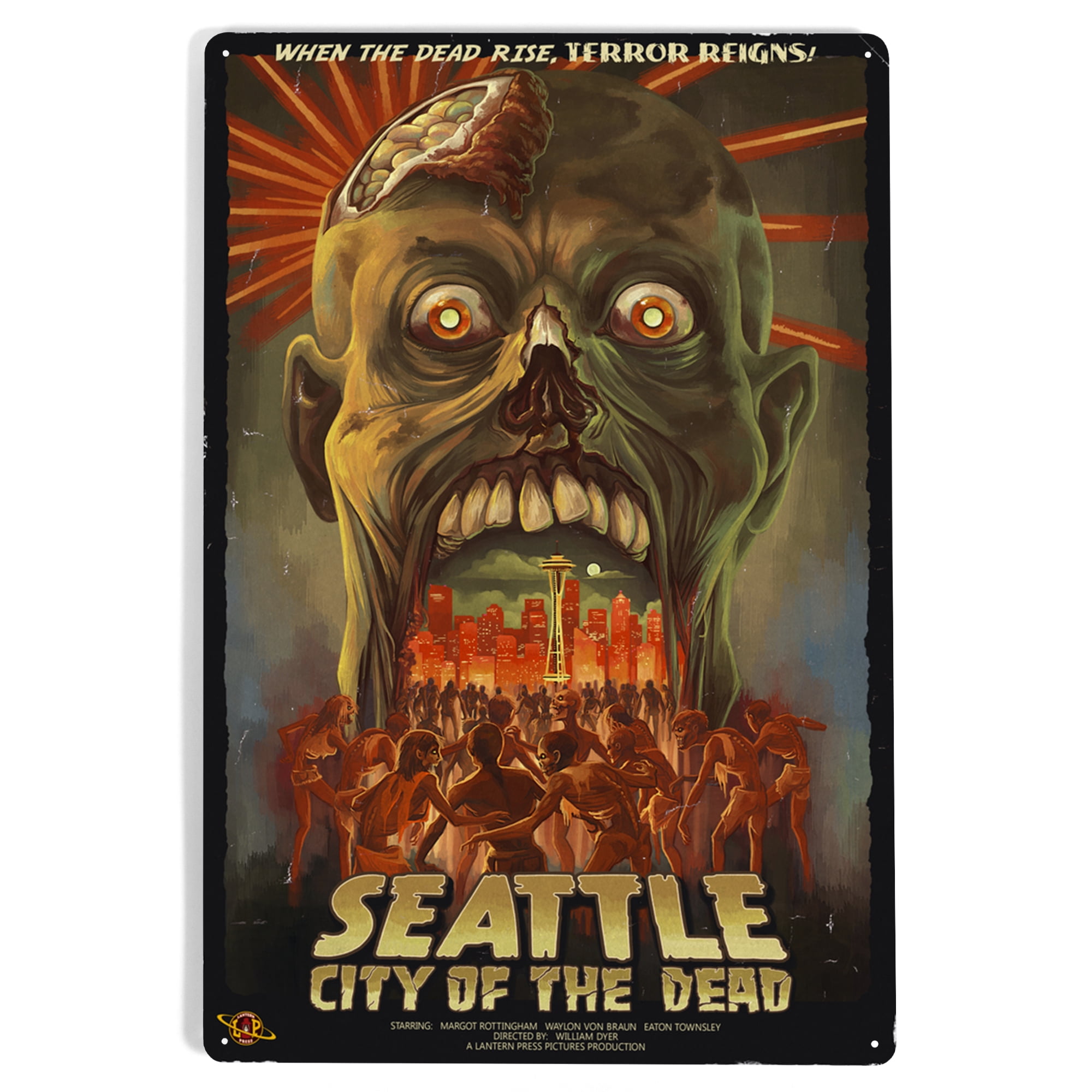 Seattle Zombies, City of the Dead (12x18 Aluminum Art, Indoor Outdoor ...