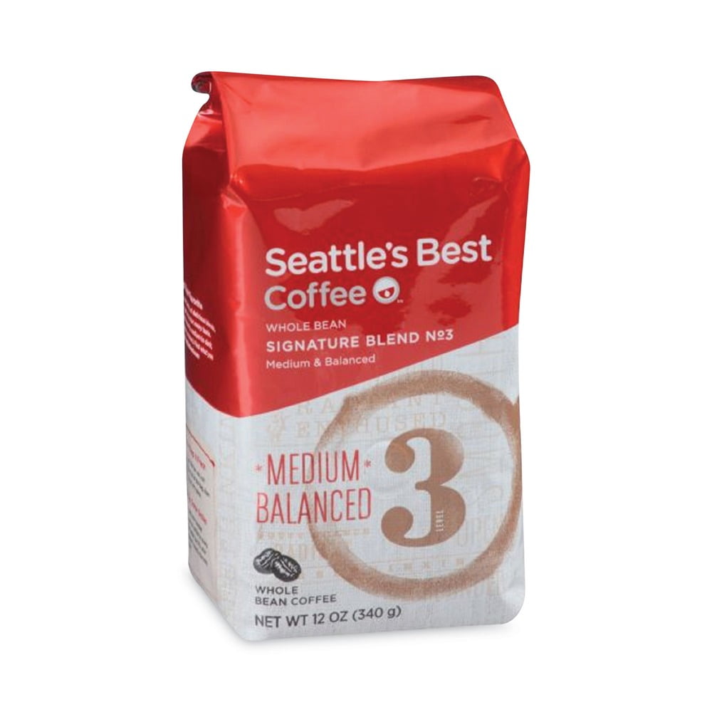 Seattle's Best 12407831 12 oz Bag Medium Roast Whole Bean Coffee - Port ...