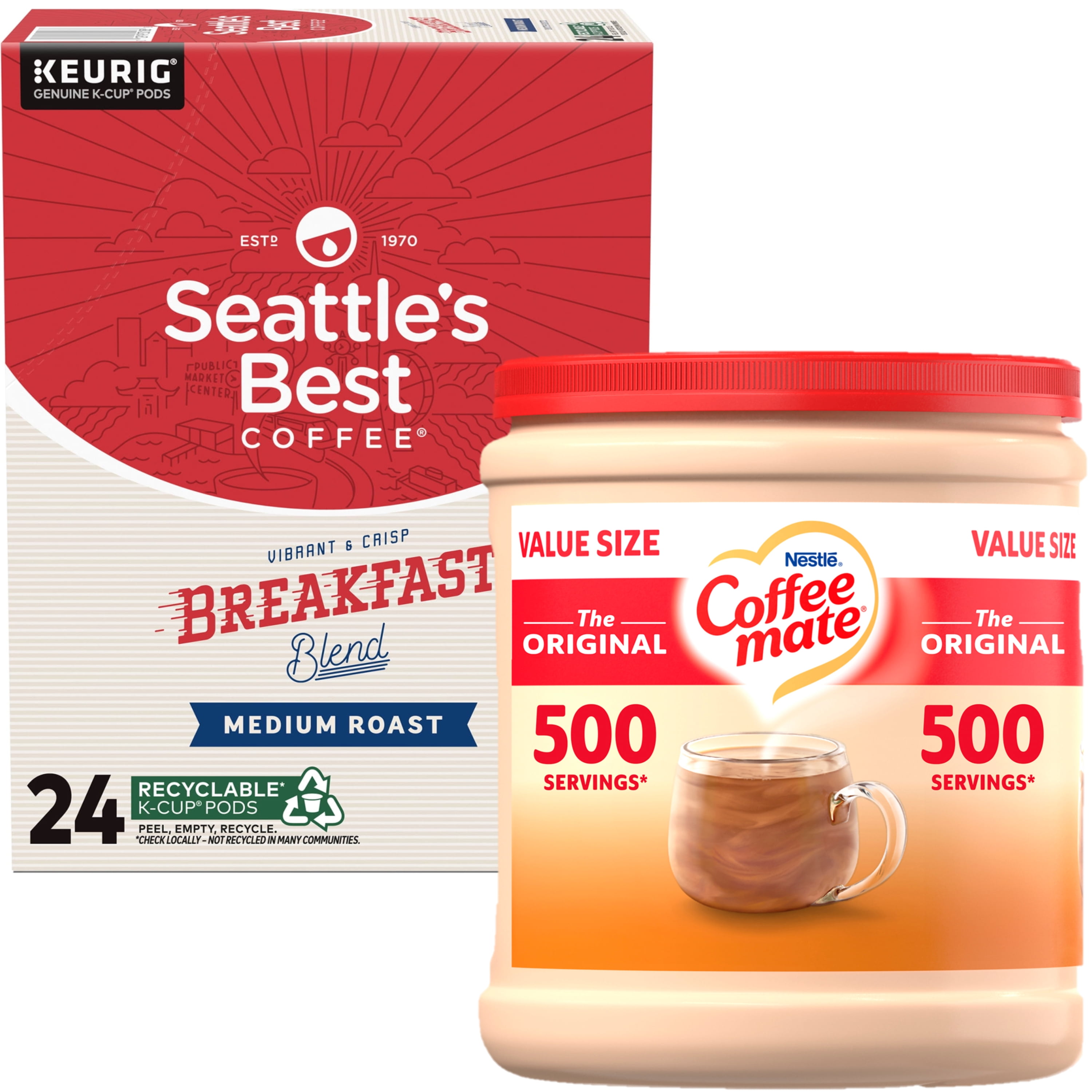 Seattle's Best Coffee, Breakfast Blend Medium Roast K-Cup Coffee Pods ...