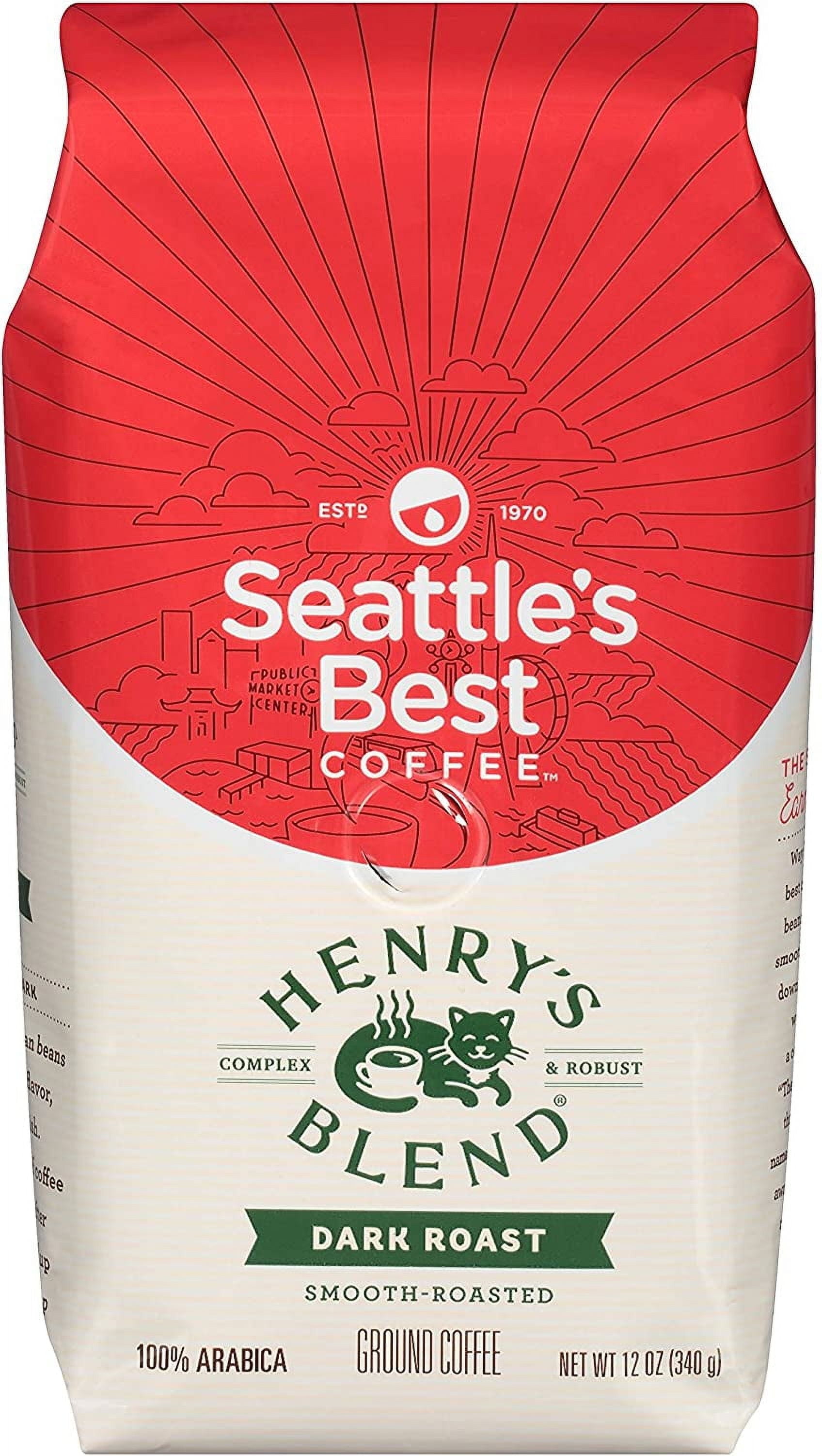 Seattle's Best Coffee Henry's Blend Dark Roast Ground, 12 oz (Pack of 2) 24 Ounces total ...