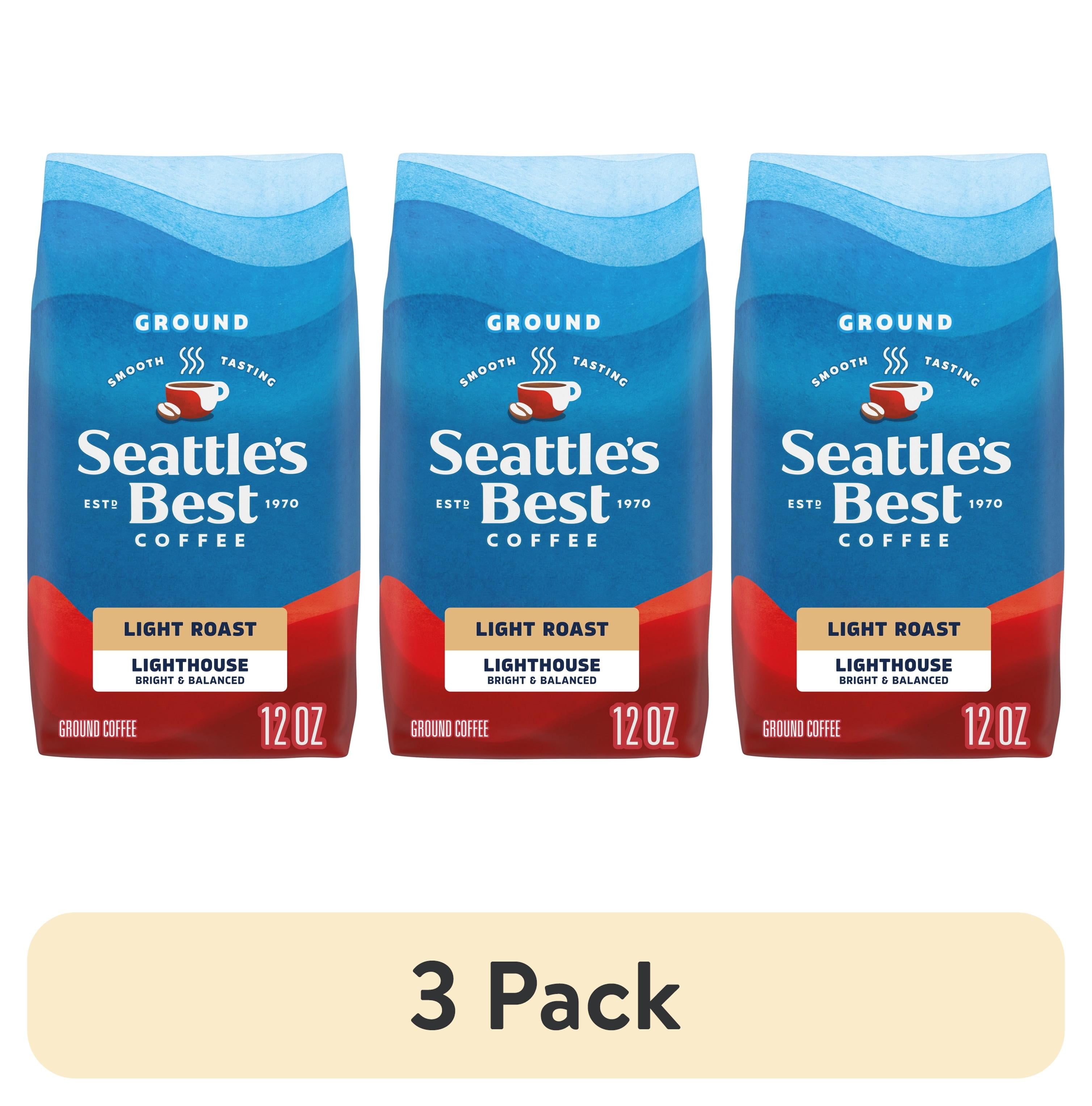 (3 pack) Seattle’s Best Coffee, Lighthouse, Light Roast, Ground Coffee ...