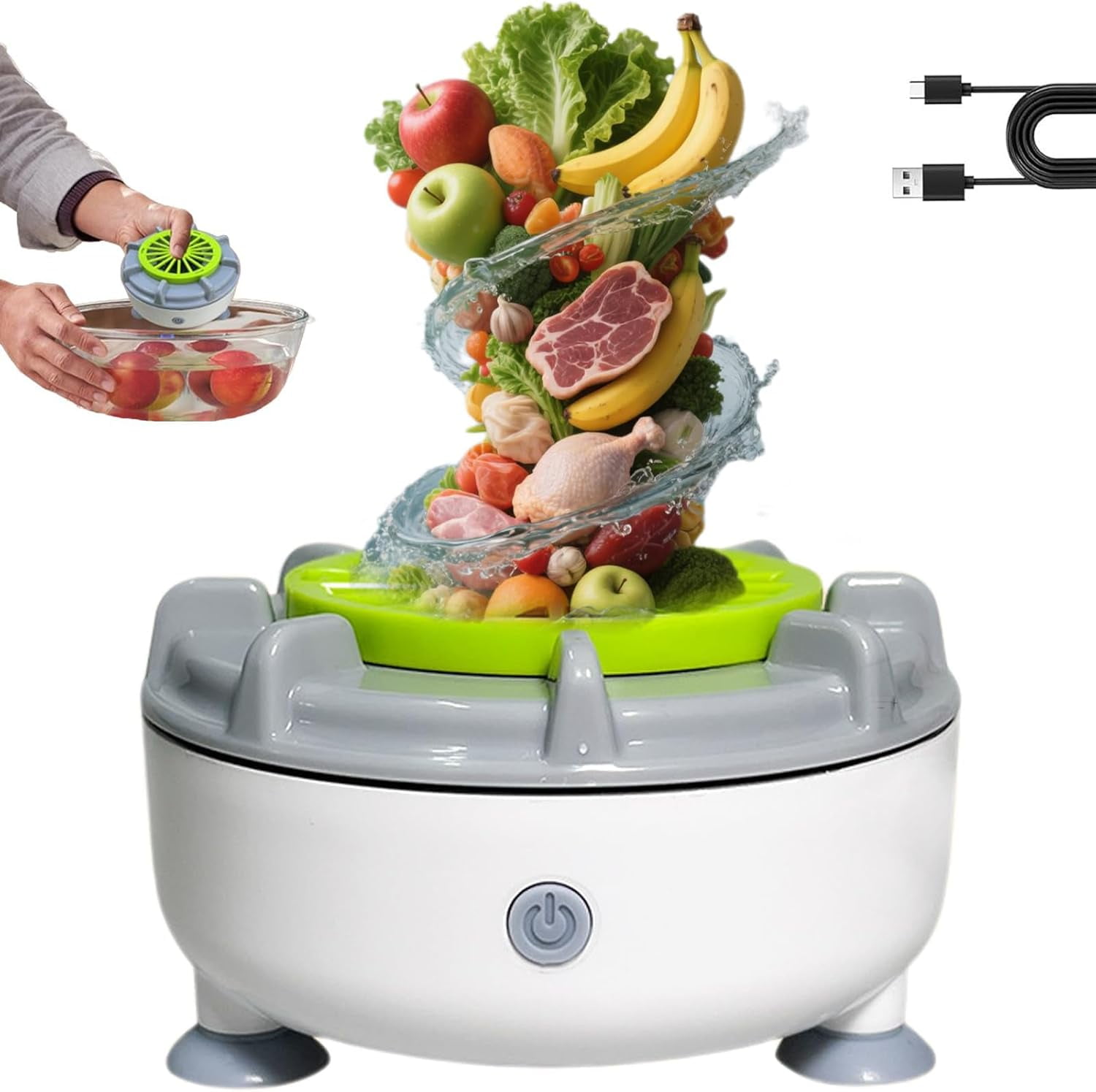 Seattleget Efficient Portable Fruit and Vegetable Cleaning Washers ...