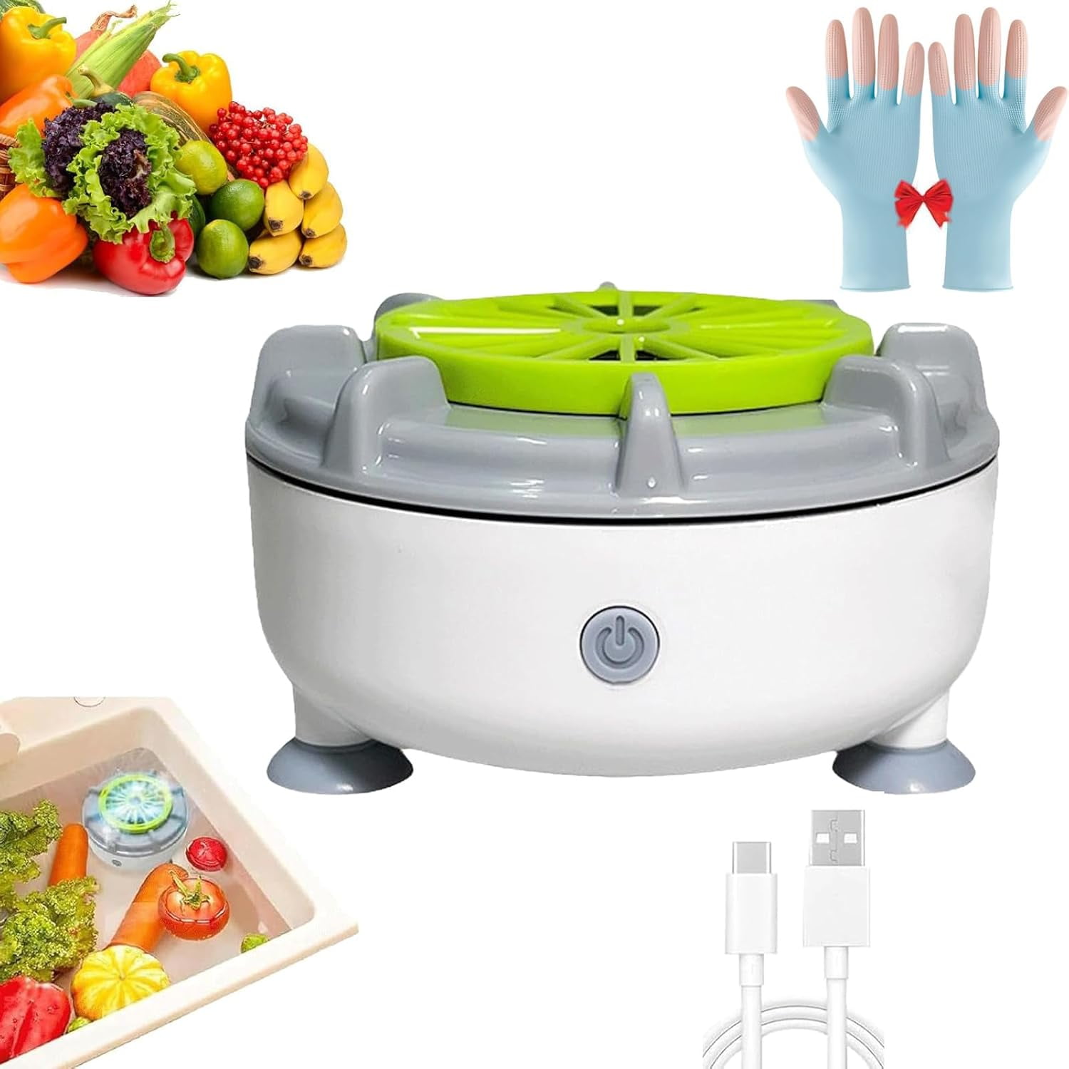 Seattleget Efficient Portable Fruit and Vegetable Washers, Portable ...