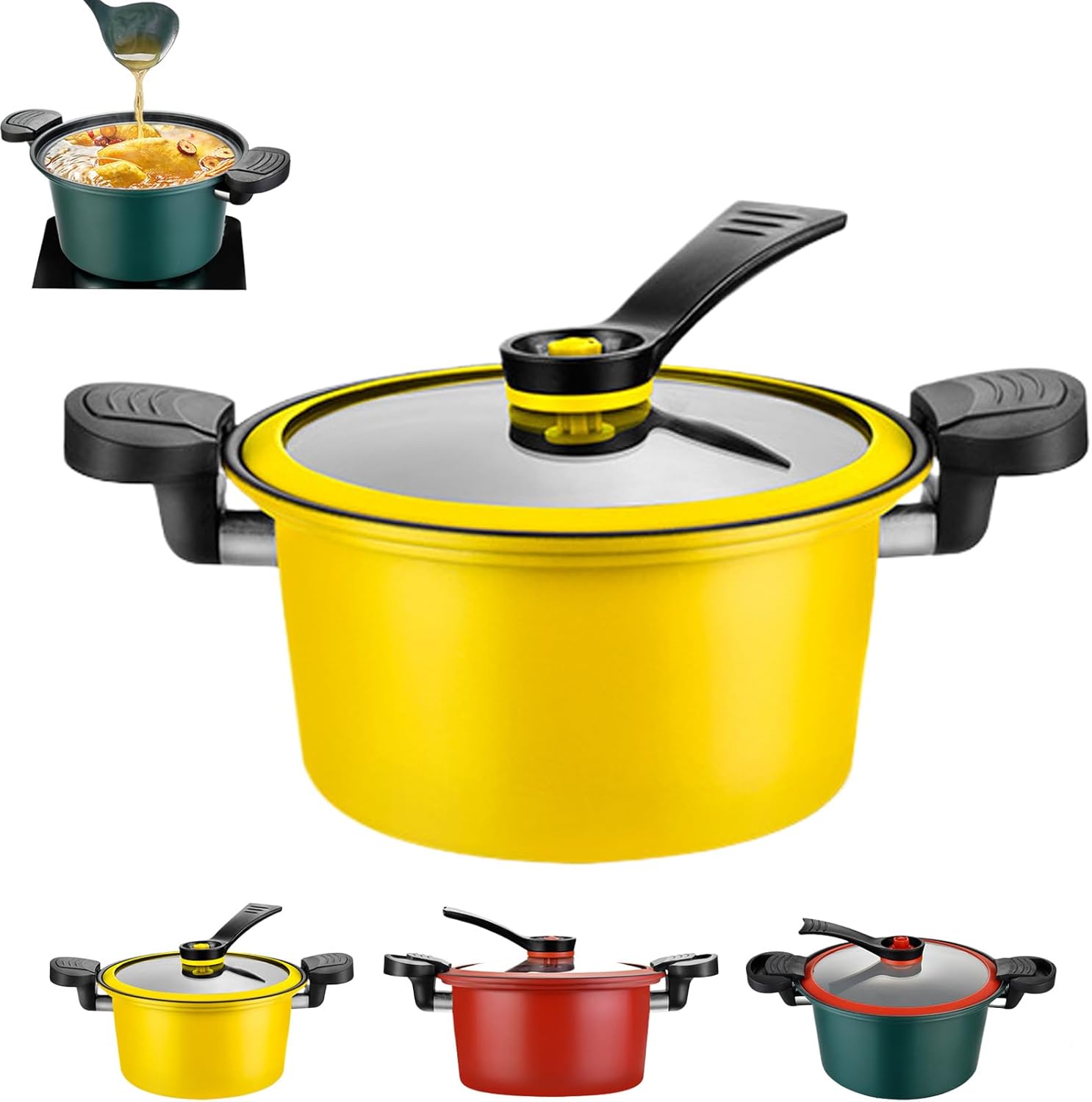 Seattleget Micro Pressure Crock Pot, High Capacity Pressure Cooking ...