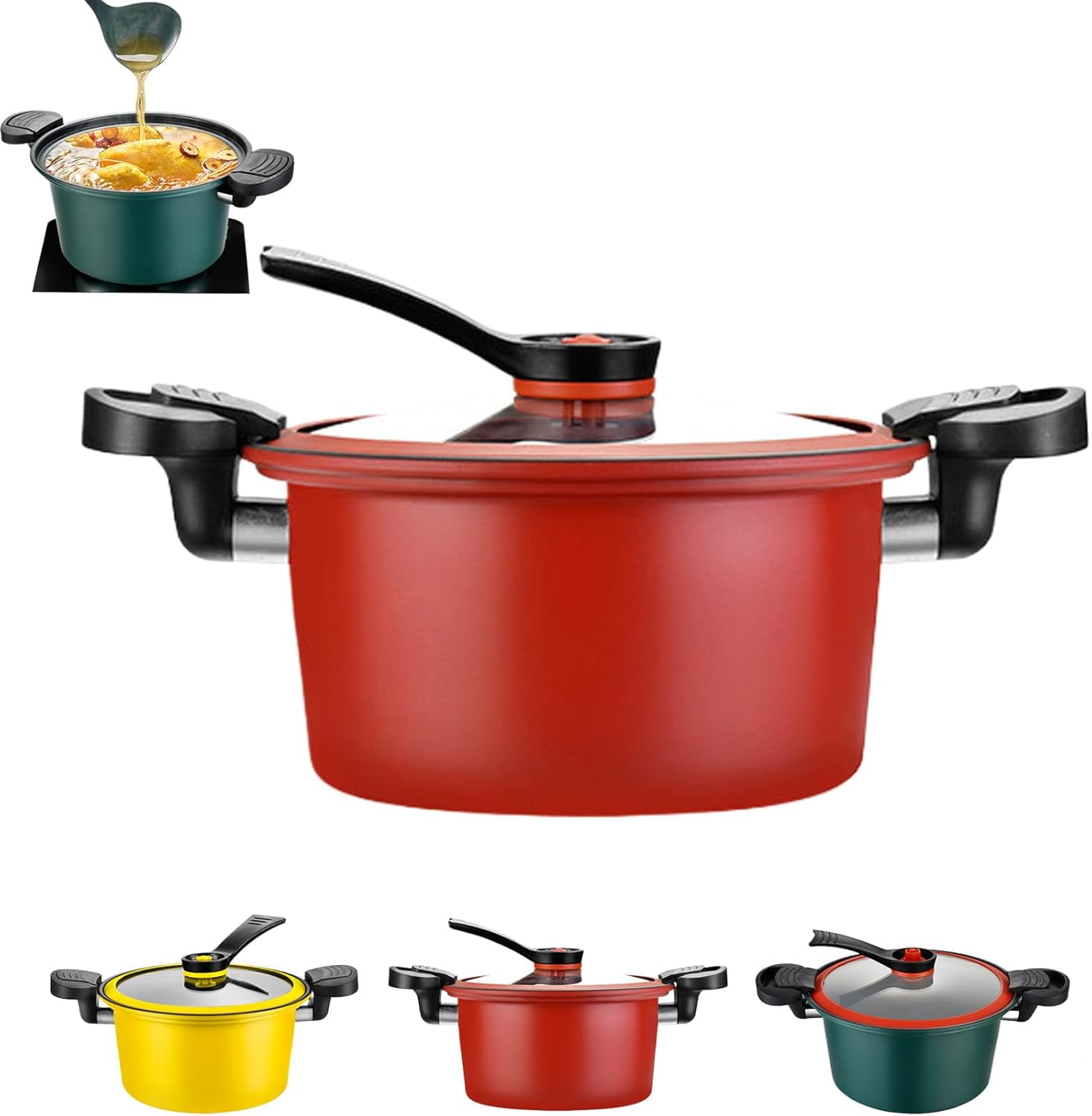 Seattleget Micro Pressure Crock Pot, High Capacity Pressure Cooking ...