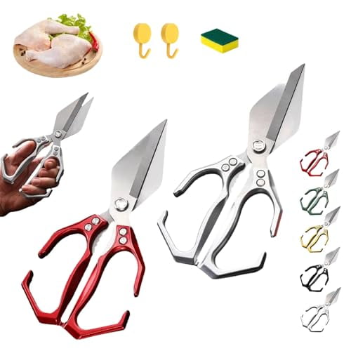 Seattleget Multifunctional Heavy-Duty Kitchen Shears, 2 in 1 Ergonomic ...