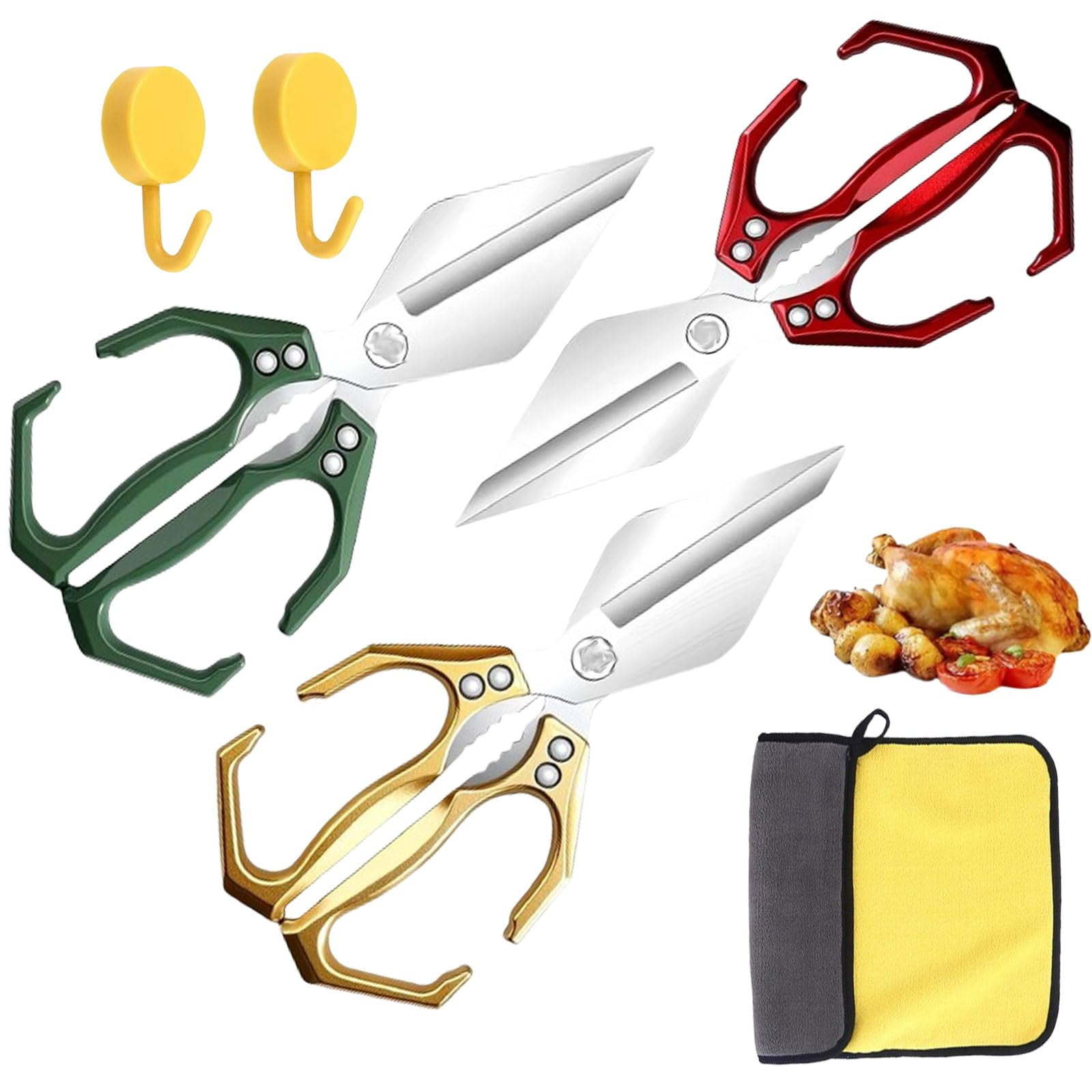 Seattleget Multifunctional Heavy-Duty Kitchen Shears,2025 New 2 in 1 ...