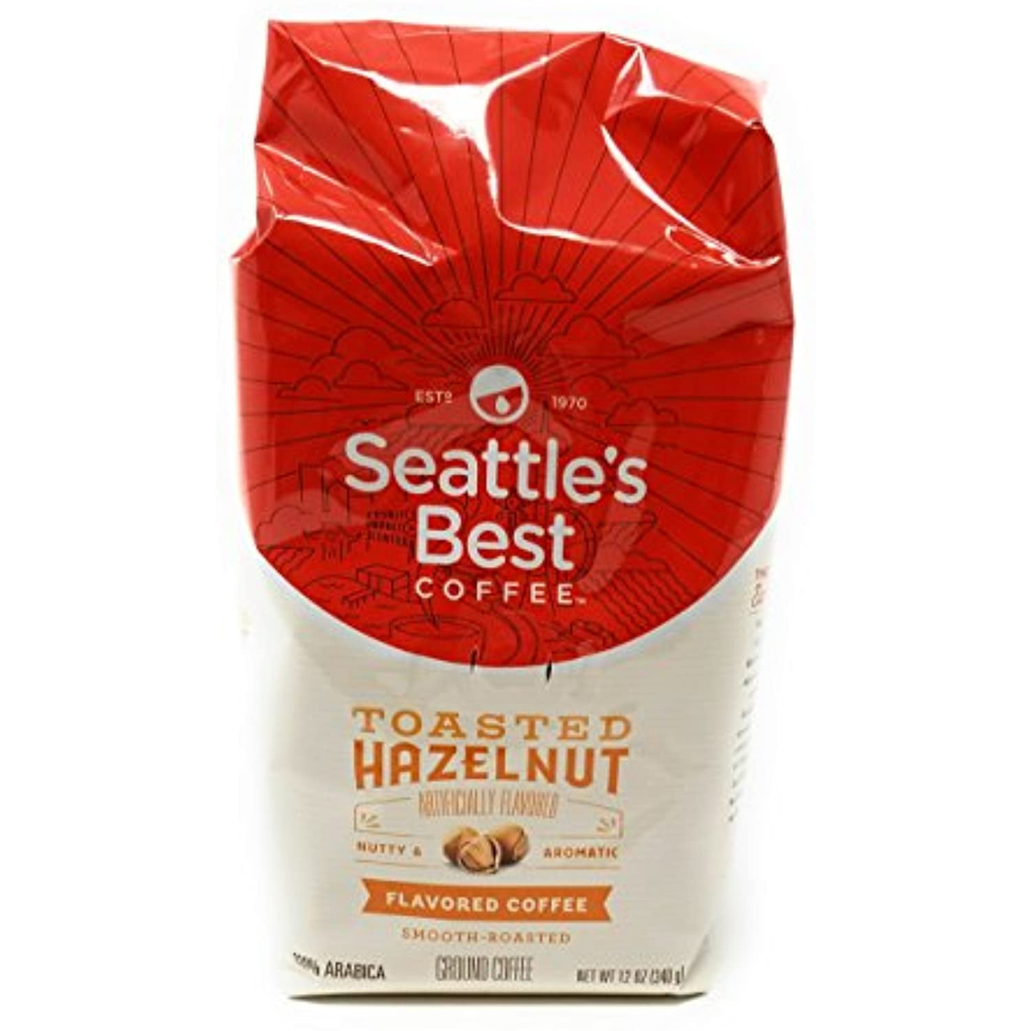 Seattles Best Coffee - Toasted Hazelnut Flavored Ground Coffee, 12 ...