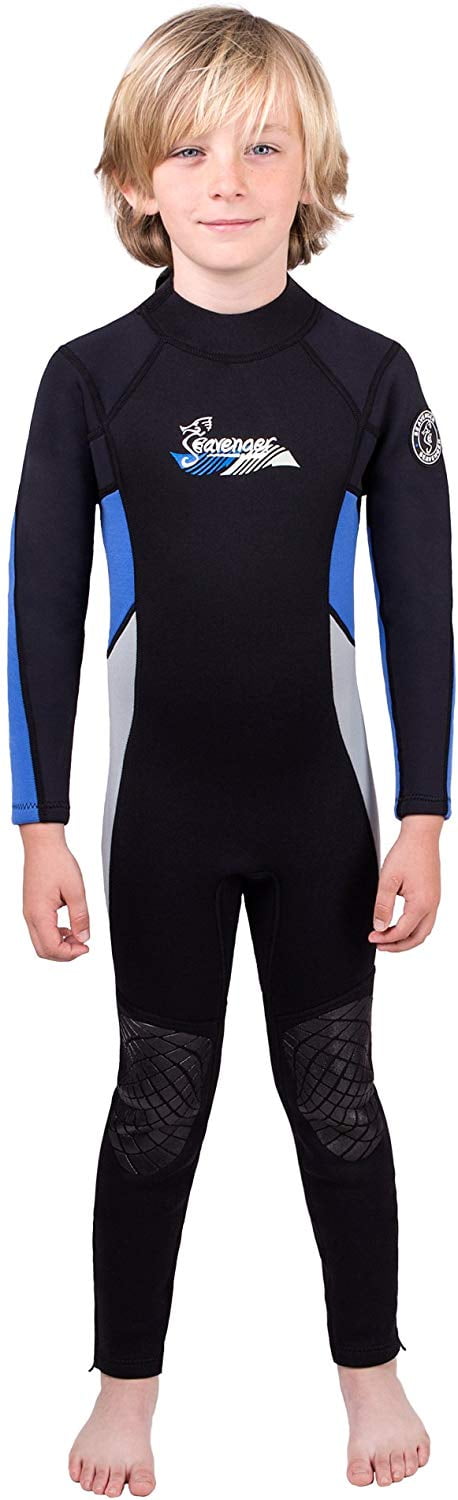 Seavenger 3mm Kids Full Body Wetsuit with Knee Pads for Surfing ...