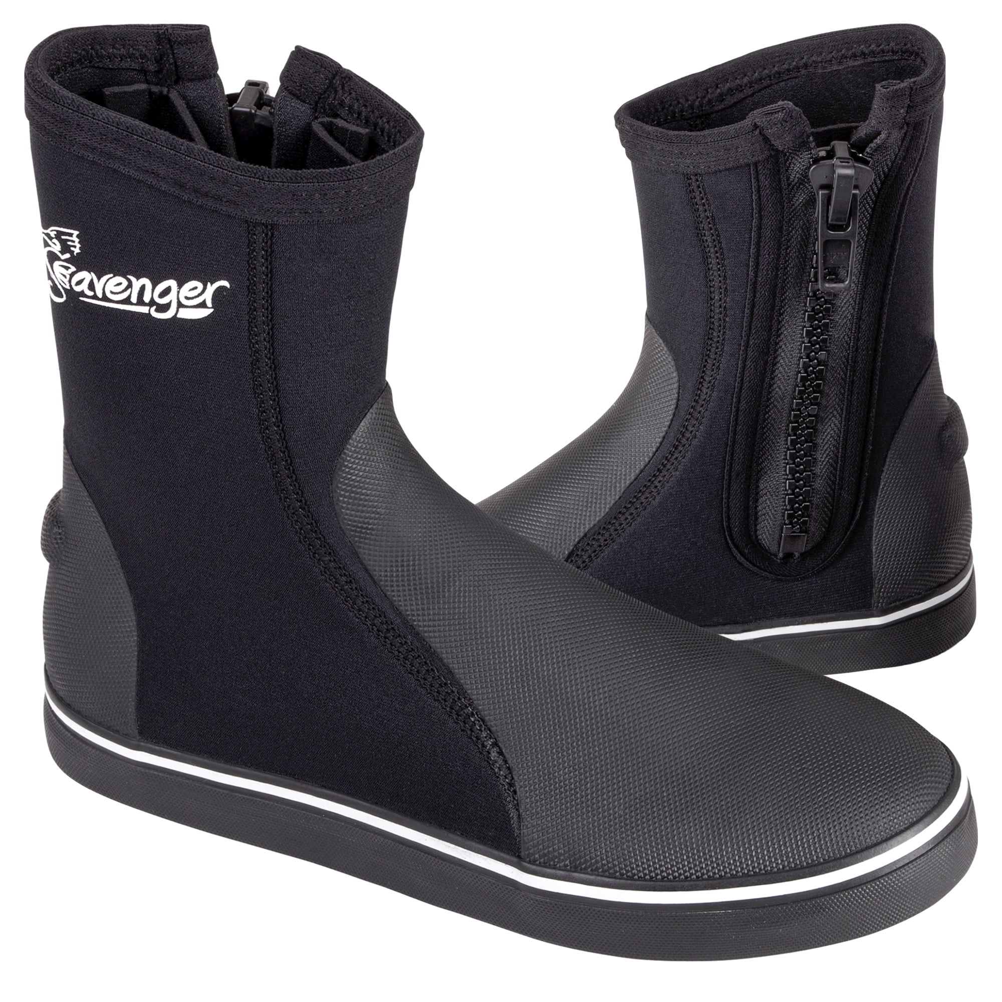 Seavenger Atlantis 3mm Neoprene Dive Booties(Black, 13) - Walmart.com