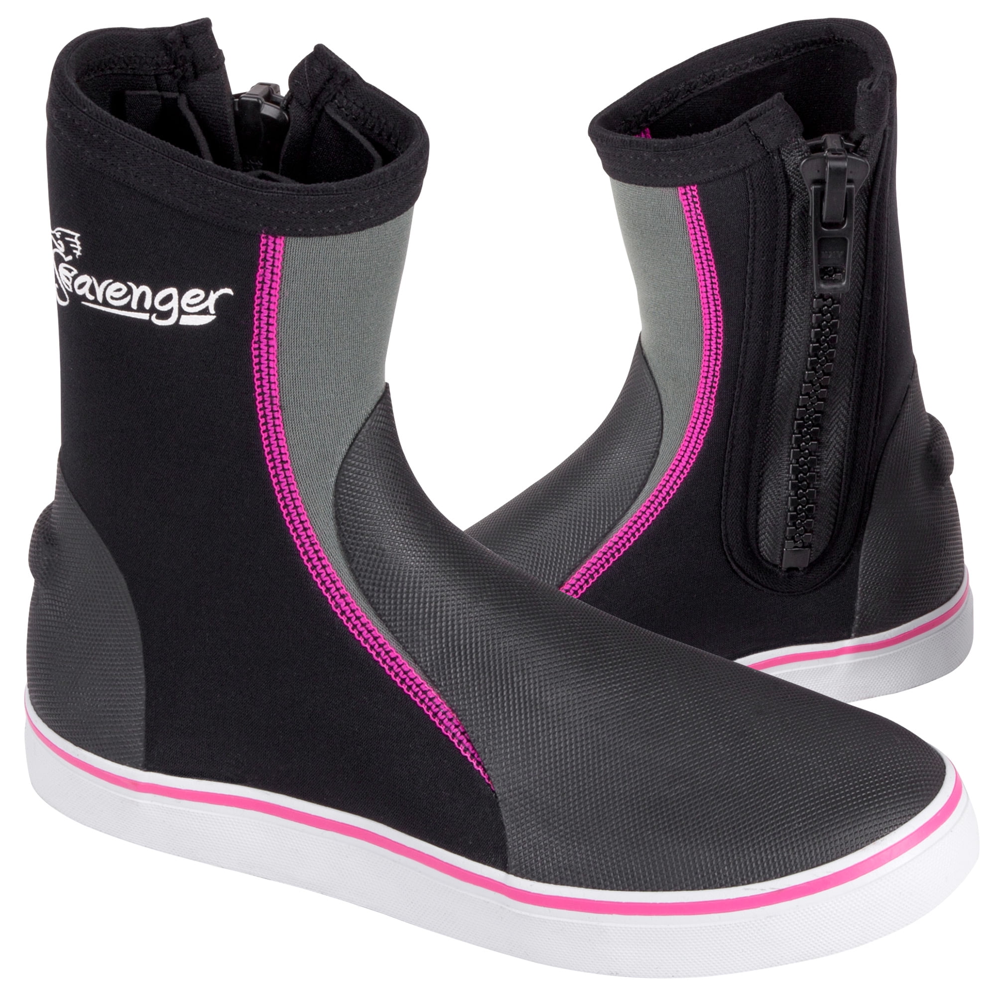 Seavenger Atlantis 3mm Neoprene Dive Booties (Pink, 7) - Walmart.com