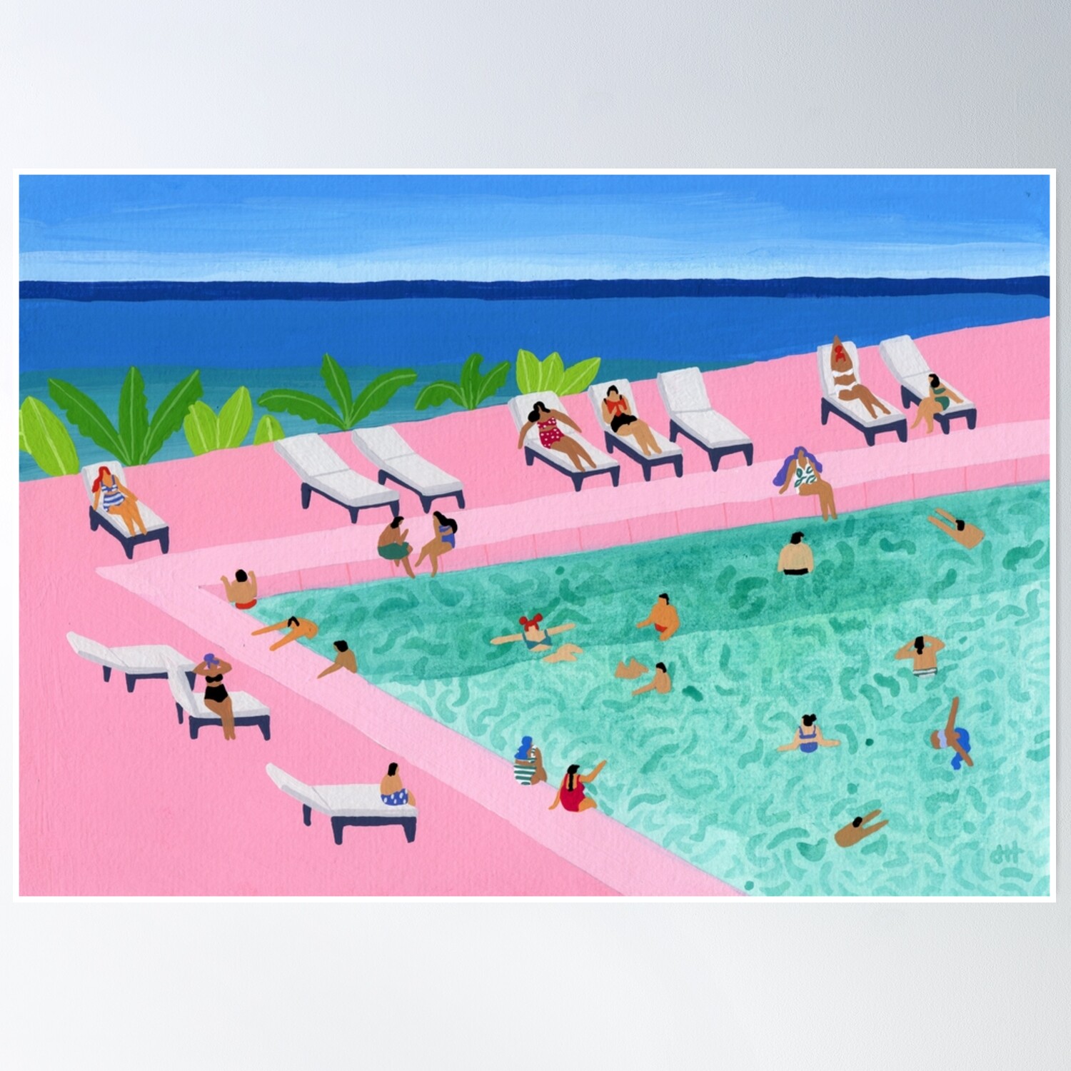 Seaview Poster Wall Art, Modern Wall Decor, 24x36 UNFRAMED - Walmart.com