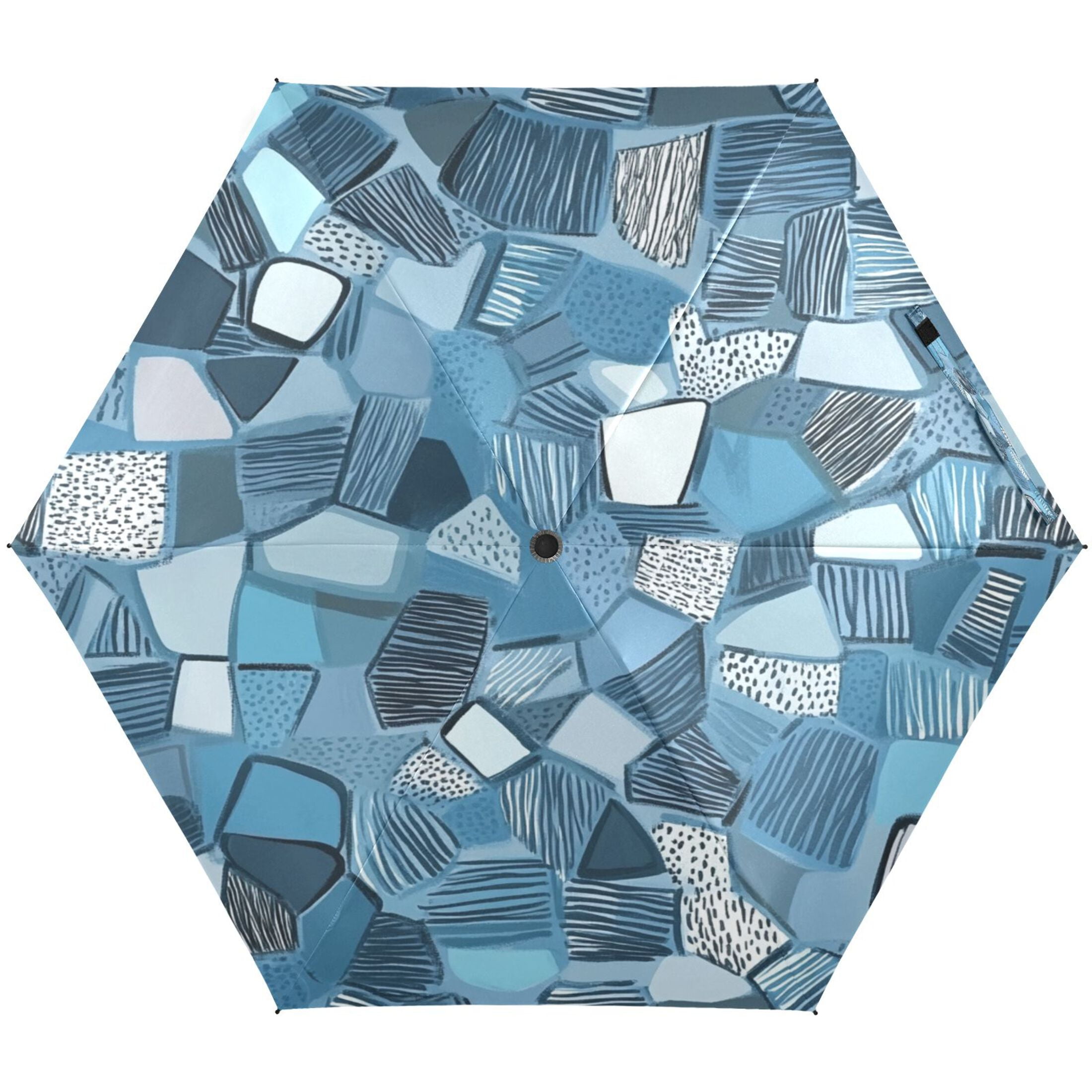 Seawater Colored Modern Pattern Umbrellas for Sun Auto Open Close UV50 ...