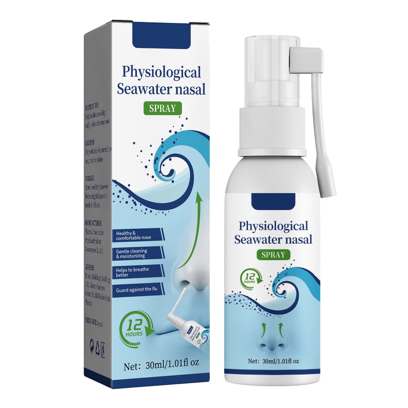 Seawater Nasal Spray, Nasal Gentle Cleansing Nasal Nasal Itchy Spray ...