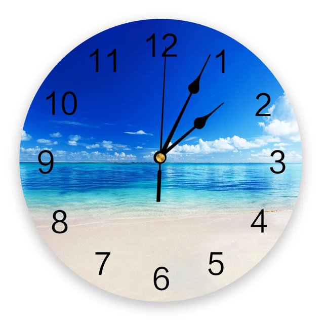 Seawater Ocean Wall Clock Home r Silent Wall Clock Modern Design Living ...