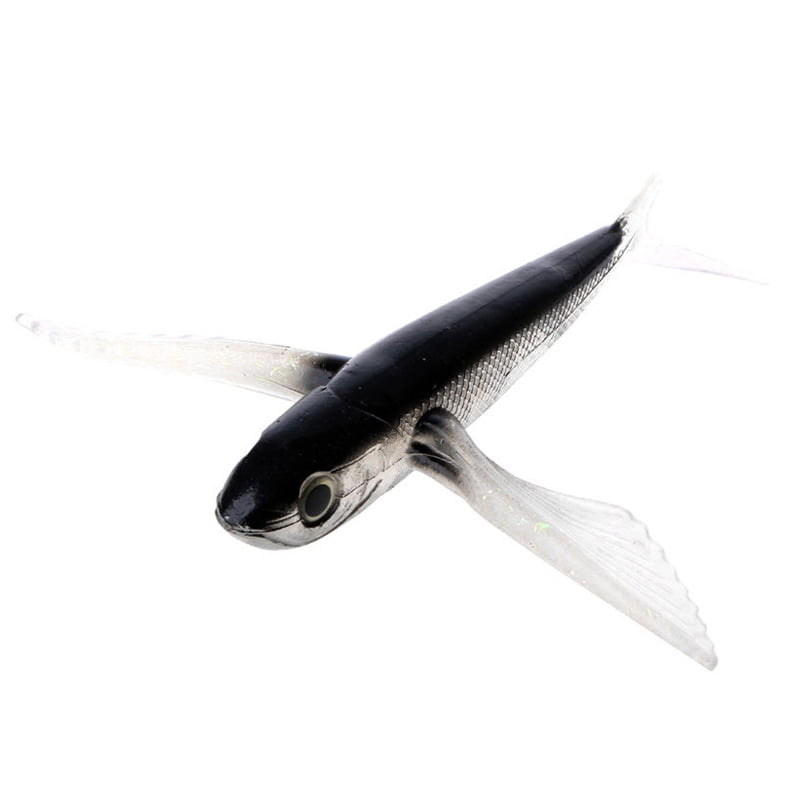 Seawater PVC Fishing Bait Flying Fish Lure Boat Trolling Tuna Mackerel ...