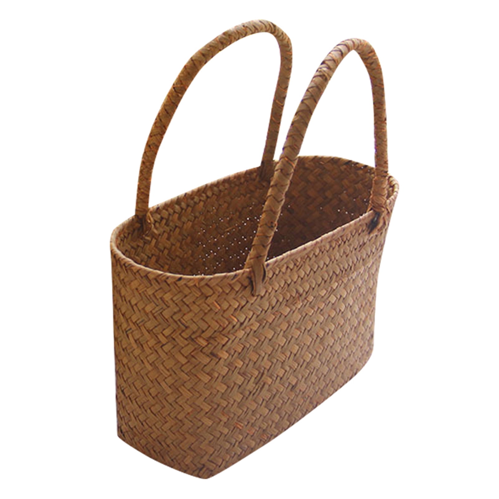 Seaweeds Woven Basket Bag Durable Laundry Basket Market Bag for Outing ...