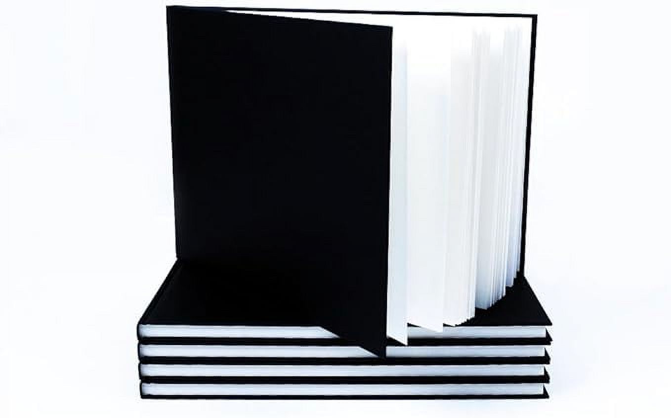 Seawhite Black Cloth Cover Sketchbook 140gsm Landscape A4-8.3 x 11.7 ...