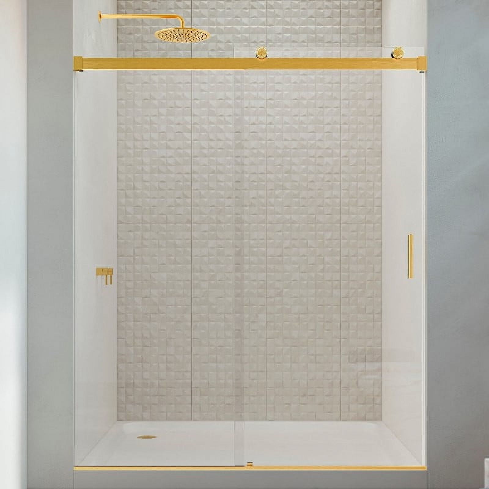 Seawin Runway 44 - 48 x 77 inches Frameless Sliding Shower Door 3/8 in ...