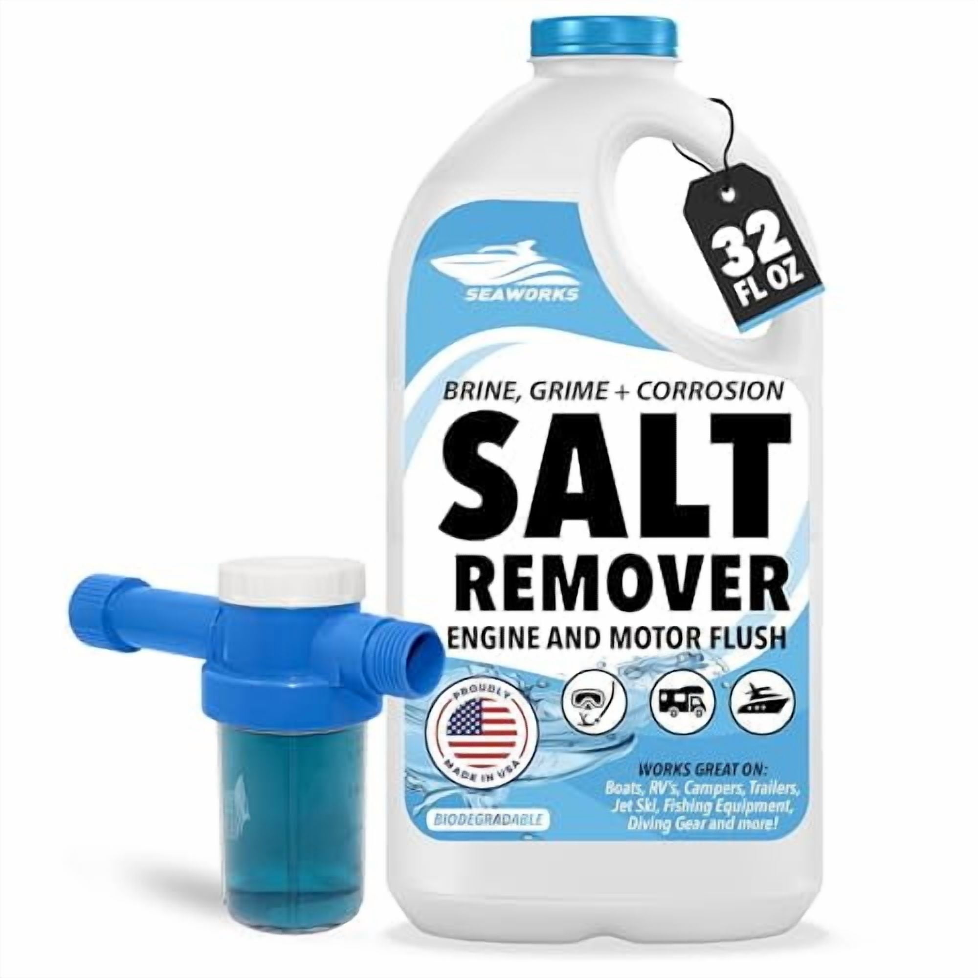 Seaworks Flush Mixer with Quart/32 floz Salt Remover Concentrate Spray ...