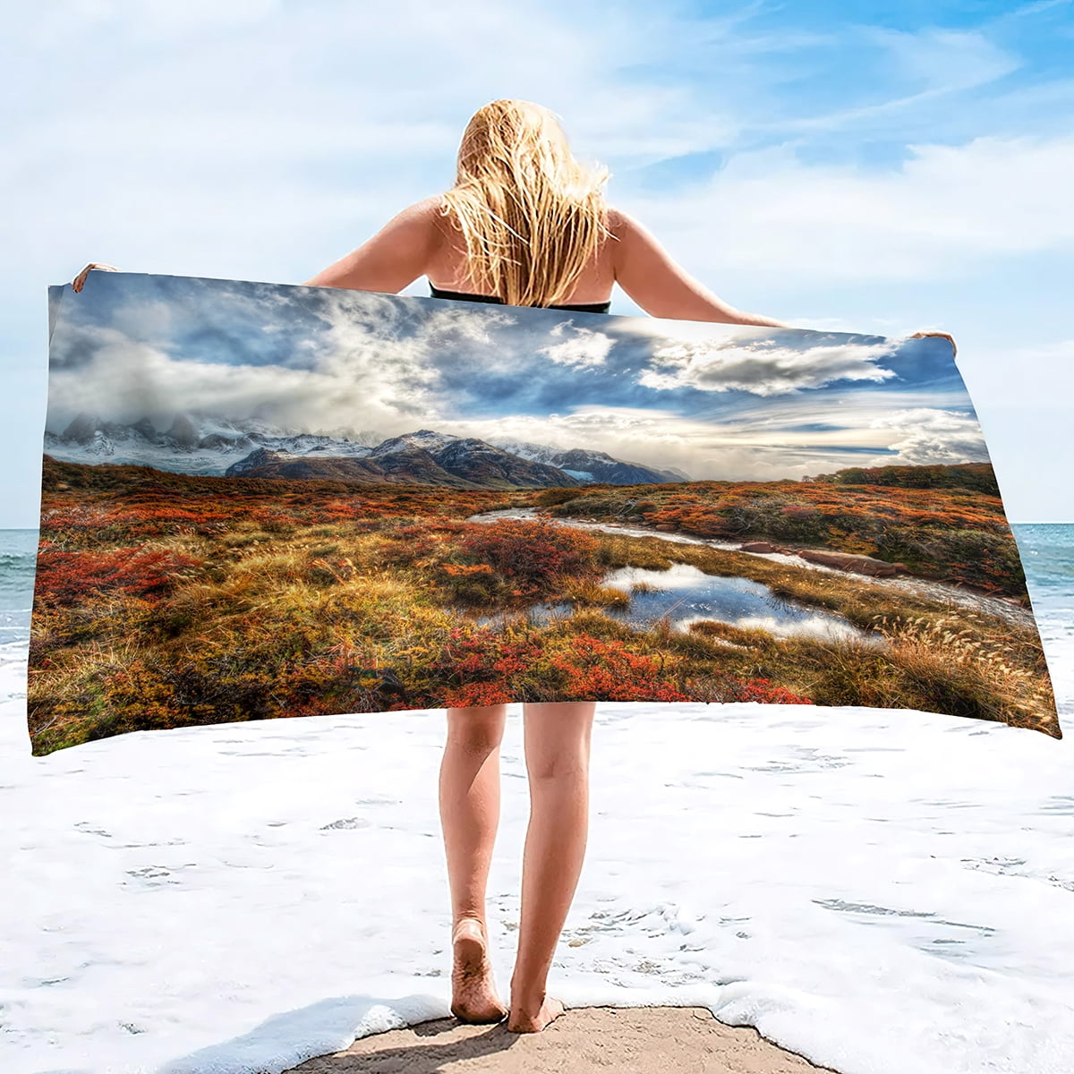 Seaworld Landscape Microfiber Oversized Lightweight Beach Towel Sand ...