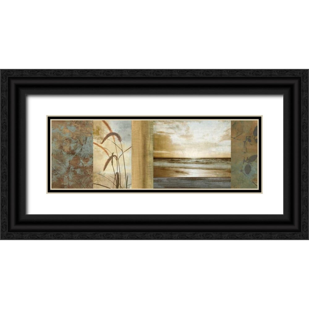 Seba, John 24x11 Black Ornate Wood Framed with Double Matting Museum ...