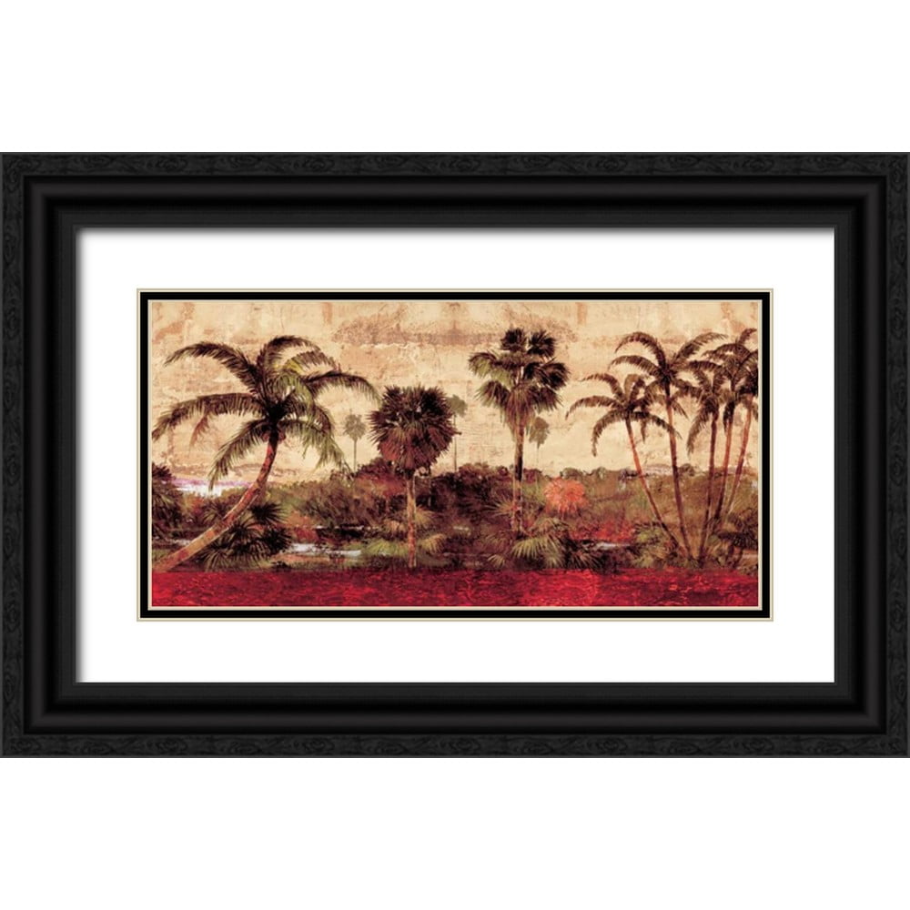 Seba, John 24x14 Black Ornate Wood Framed with Double Matting Museum ...