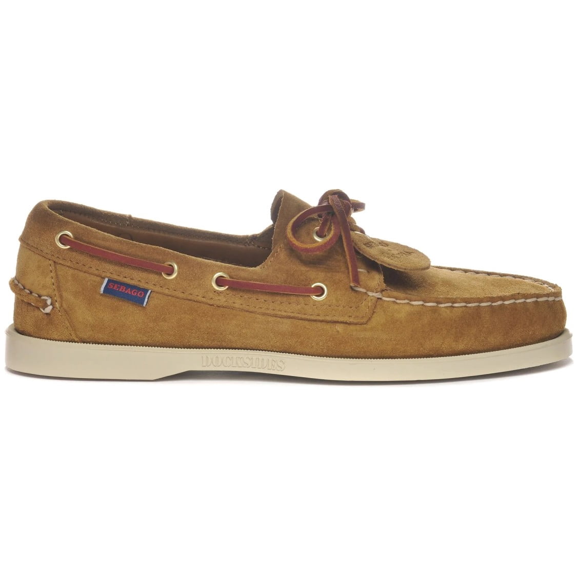 Sebago Italian Suede Moccasins With Hand-Stitched Details Brown (Men's ...