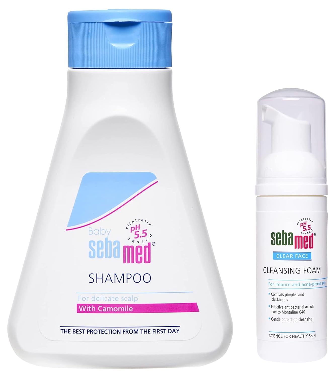 Sebamed Baby (Children) Shampoo, 150ml & Clear Face Foam, 50ml ...