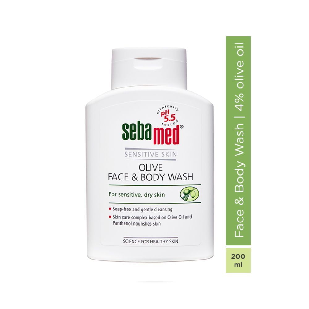 Sebamed Olive Face & Body Wash, PH 5.5, Soap Free, Sensitive Dry Skin ...