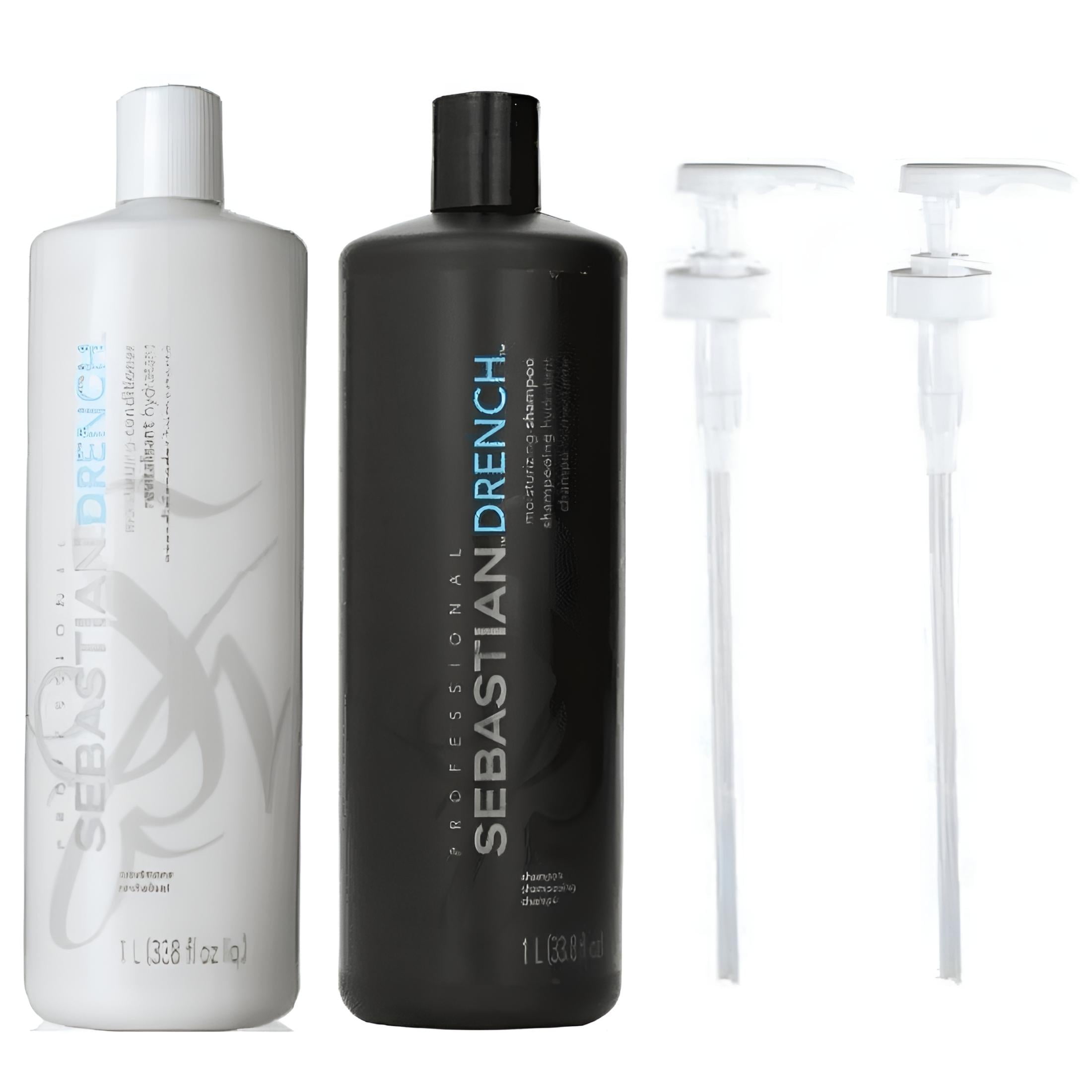 Sebastian Drench Duo: Moisturizing Shampoo and Conditioner with 2 Pumps ...