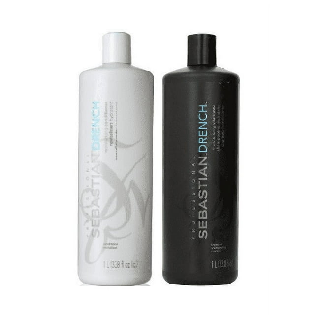 Sebastian Drench Moisturizing Shampoo and Conditioner Liter Duo 33.8 oz ...