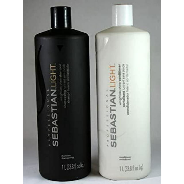 Sebastian Light Weightless Shine & Volume Shampoo & Conditioner Liter ...