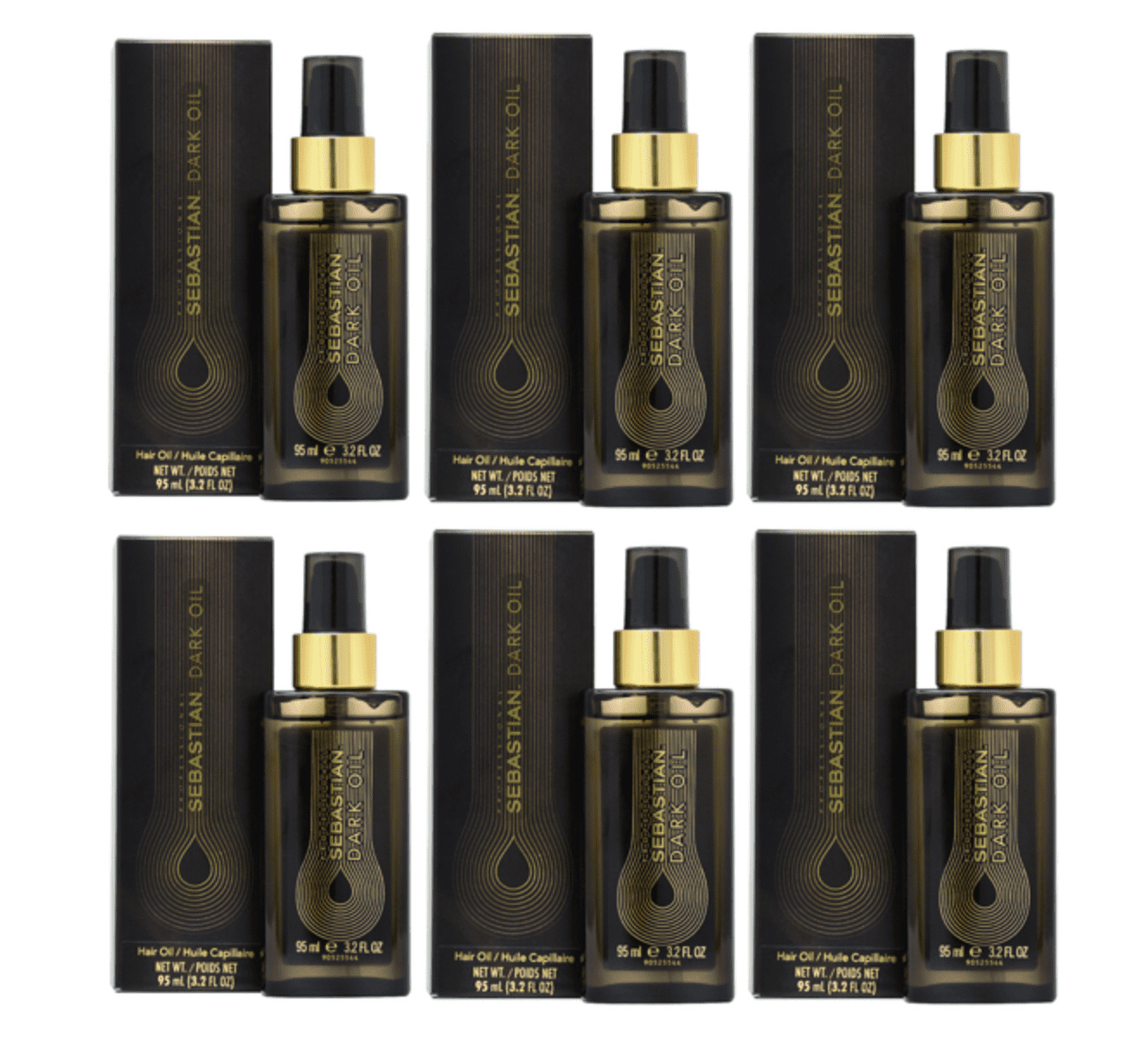 Sebastian Professional Dark Oil Body in a Bottle 3.2oz, Pack of 6 ...