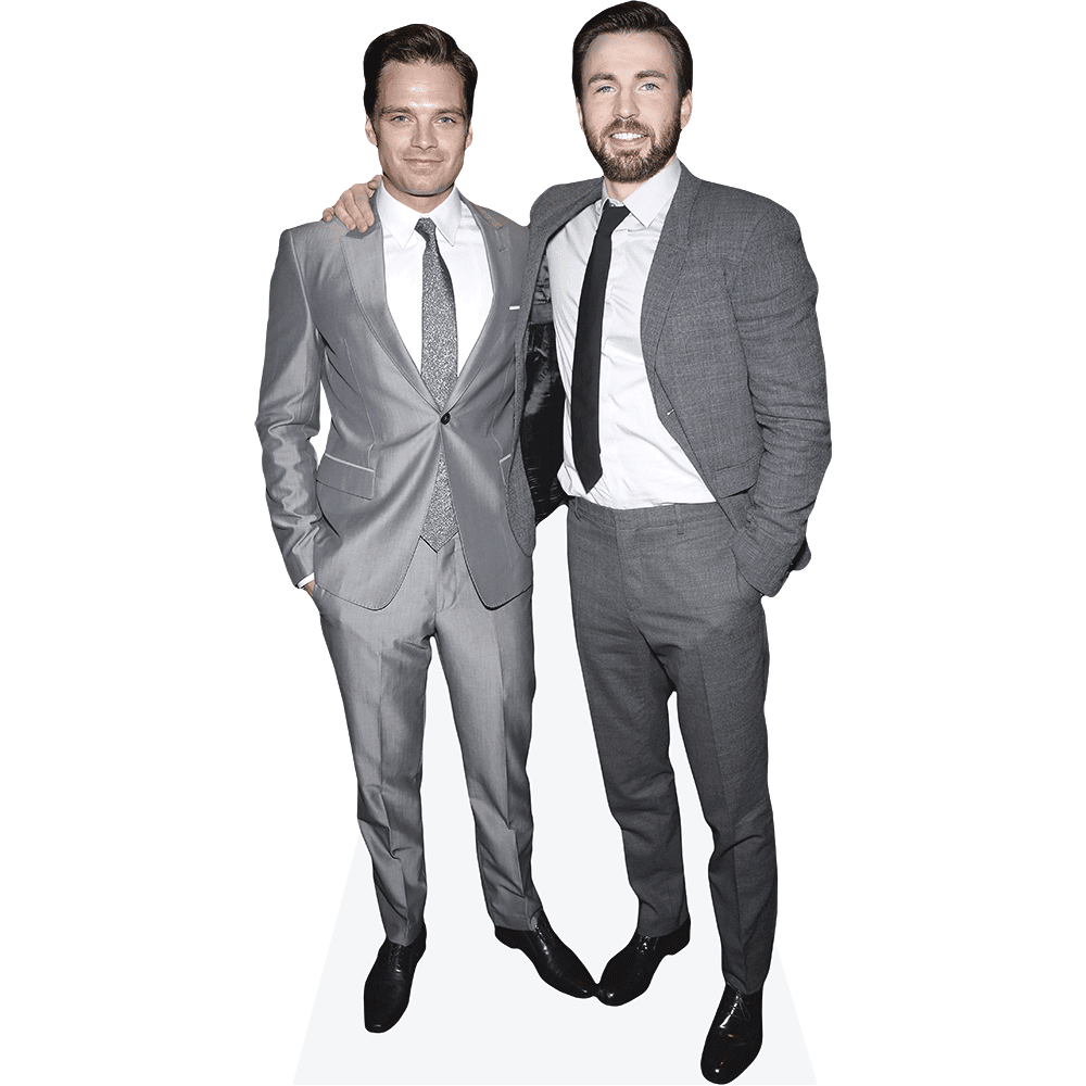 Sebastian Stan And Chris Evans (Duo) Mini Celebrity Cutout Standee ...
