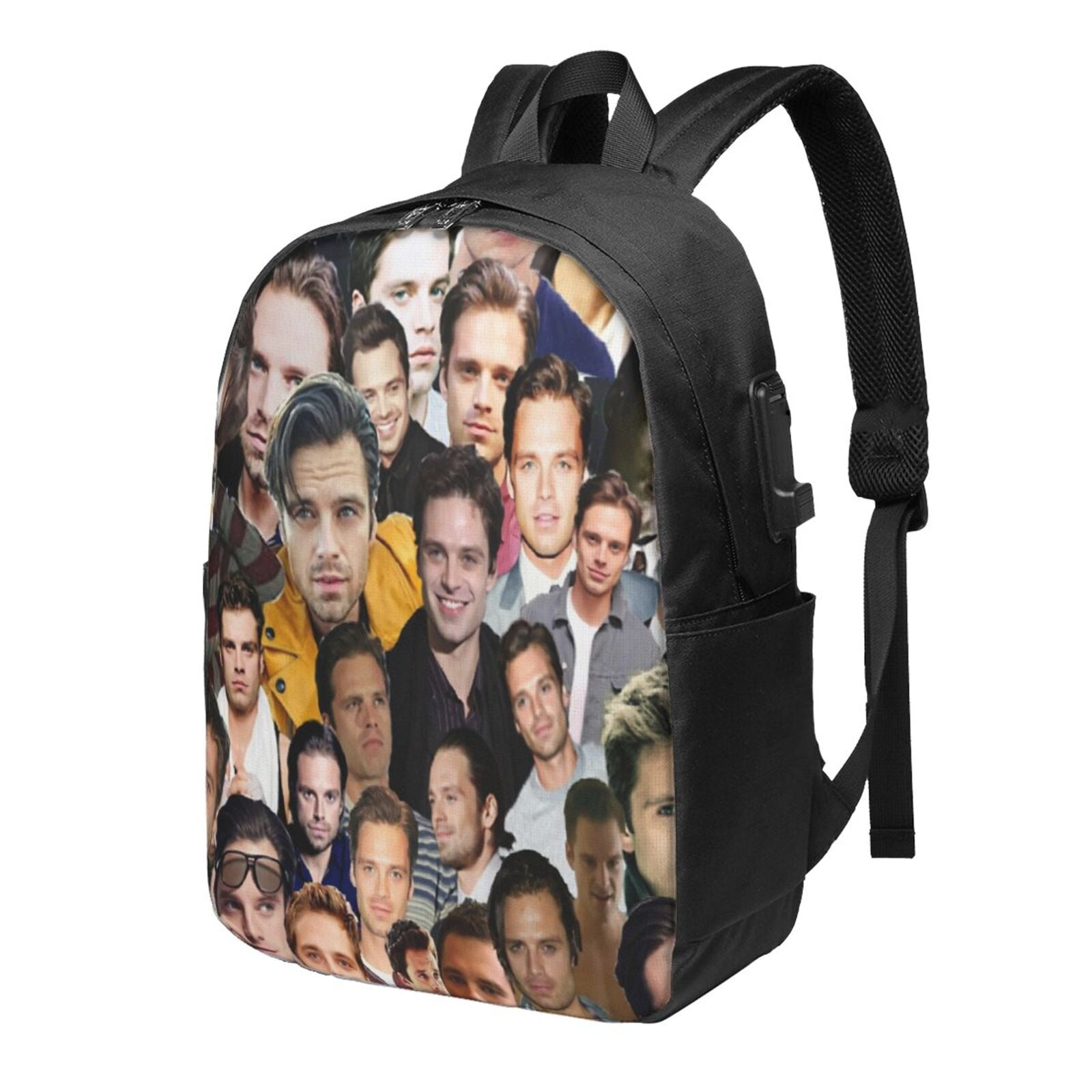 Sebastian Stan Collage Backpack Fashion Travel Backpack Laptop Backpack ...