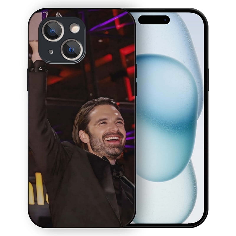 Sebastian Stan Phone Case, for iPhone 15, showcasing a collage print of ...