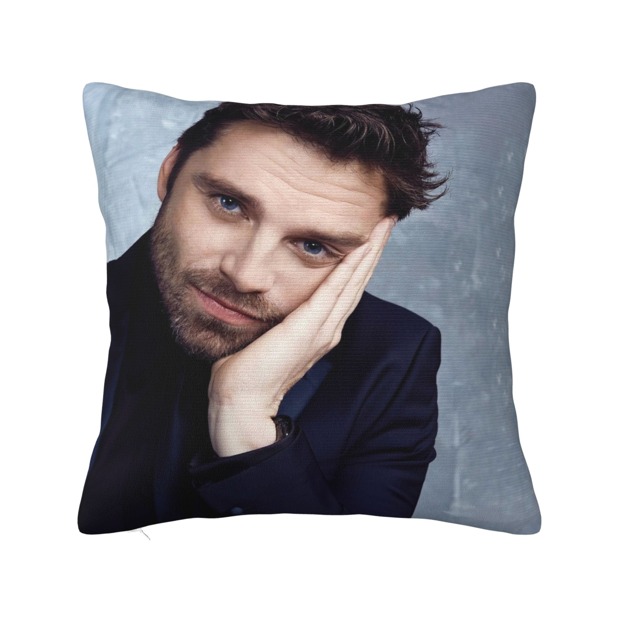 Sebastian Stan Pillowcase Throw Pillow Case Shell for Couch Sofa Home ...