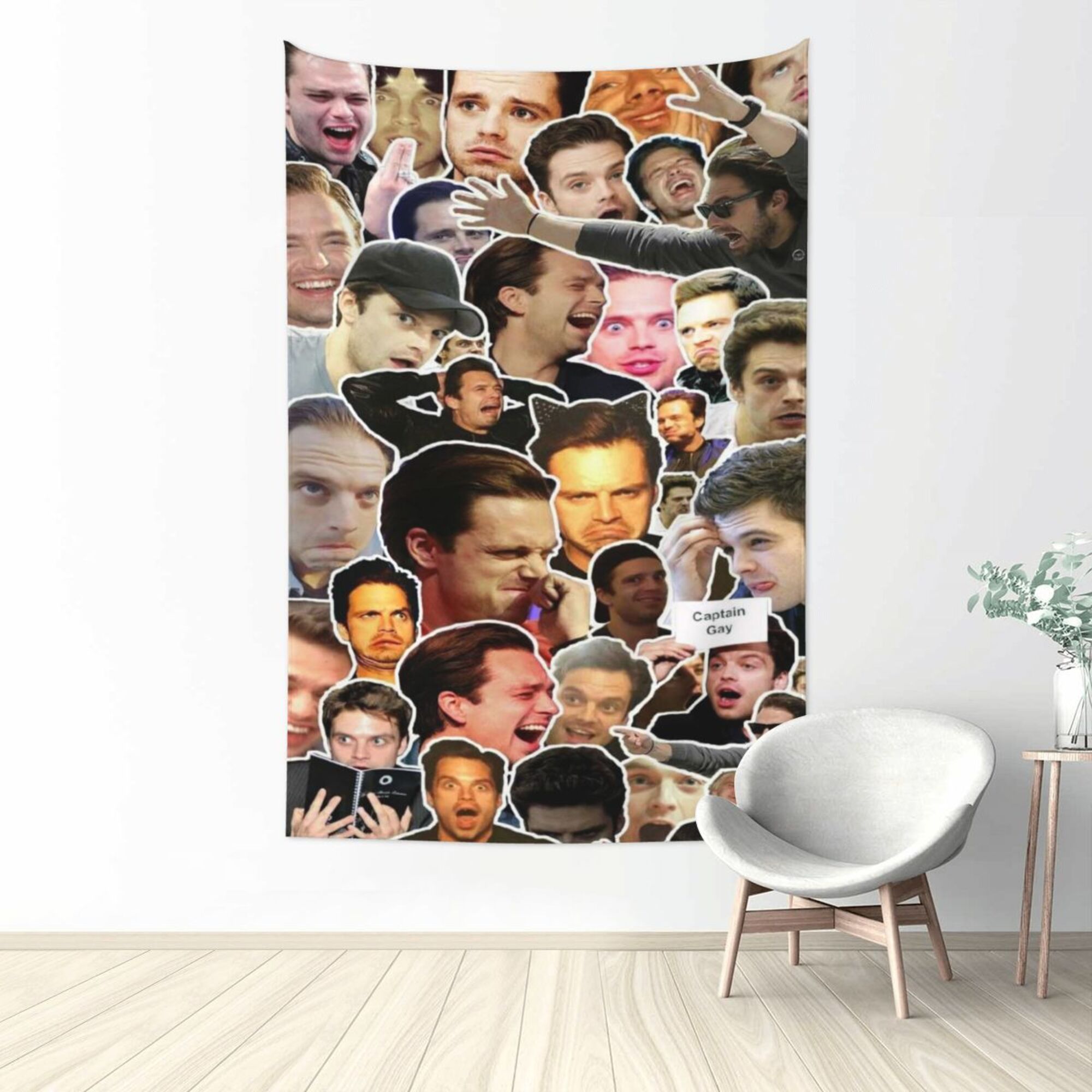 Sebastian Stan Tapestry Poster Printing Wall Hanging Tapestries Wall ...