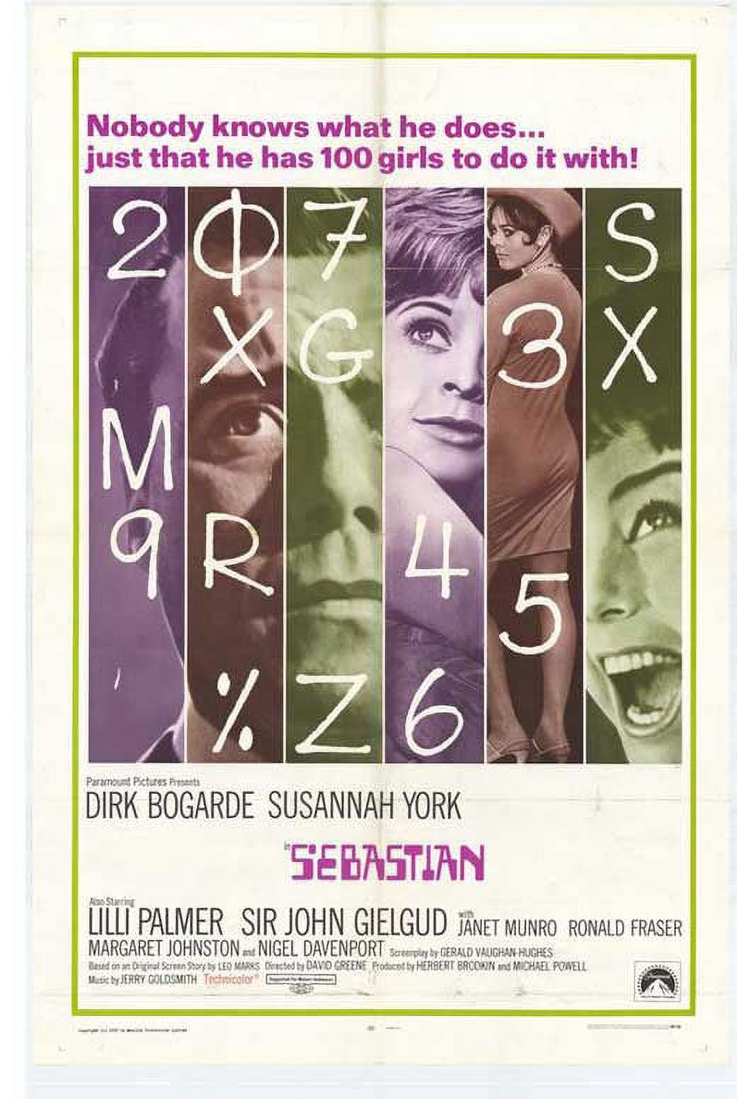 Sebastian - movie POSTER (Style A) (11" x 17") (1968) - Walmart.com