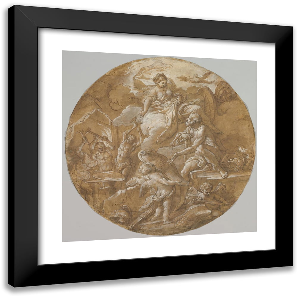 Sebastiano Conca 15x15 Black Modern Framed Museum Art Print Titled ...