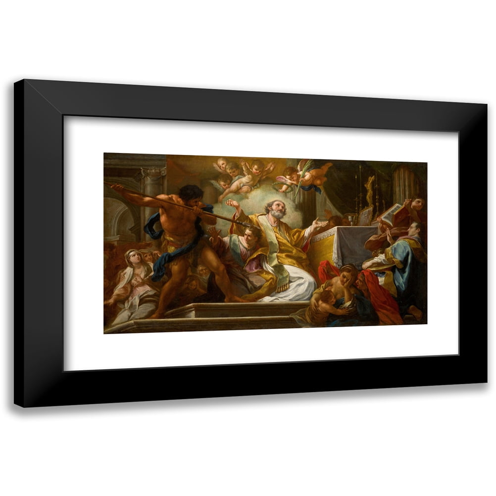 Sebastiano Conca 24x15 Black Modern Framed Museum Art Print Titled ...