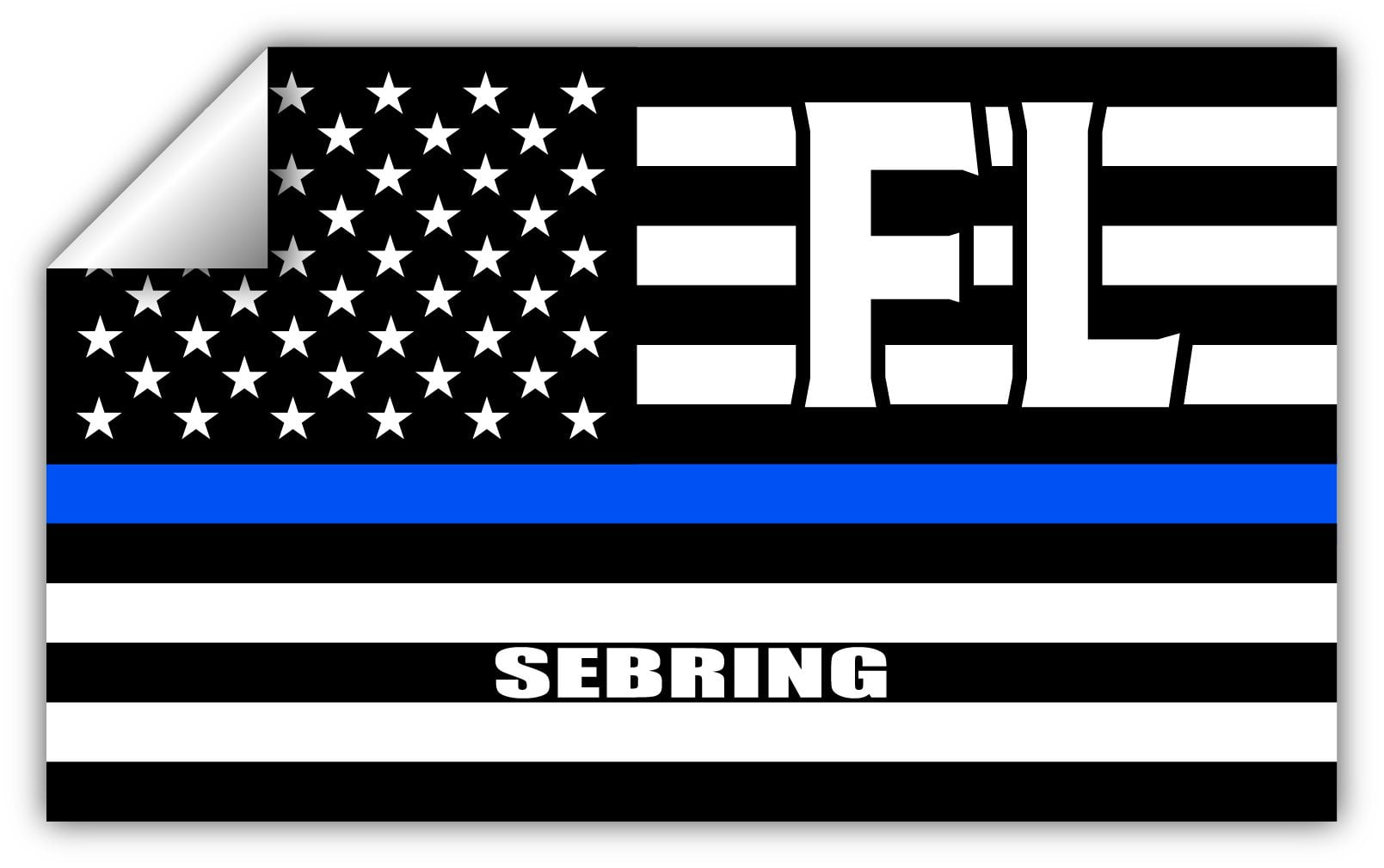 Sebring FL Florida Highlands County Thin Blue Line Stealthy USA Flag ...