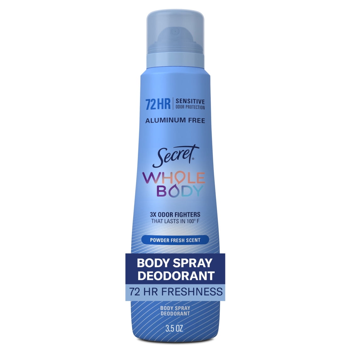 Secret Whole Body Deodorant Spray for Women, Powder Fresh Scent ...