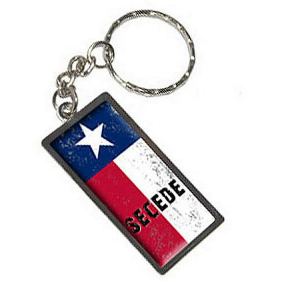 Secede Texas Flag Distressed Keychain Key Chain Ring - Walmart.com